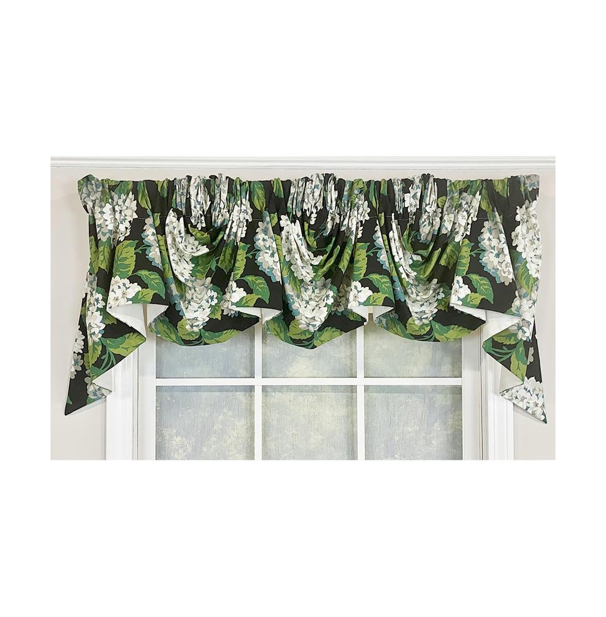 Click here for Rlf Home Hydrangea Empire Valance Tuxedo Black 3-S... prices