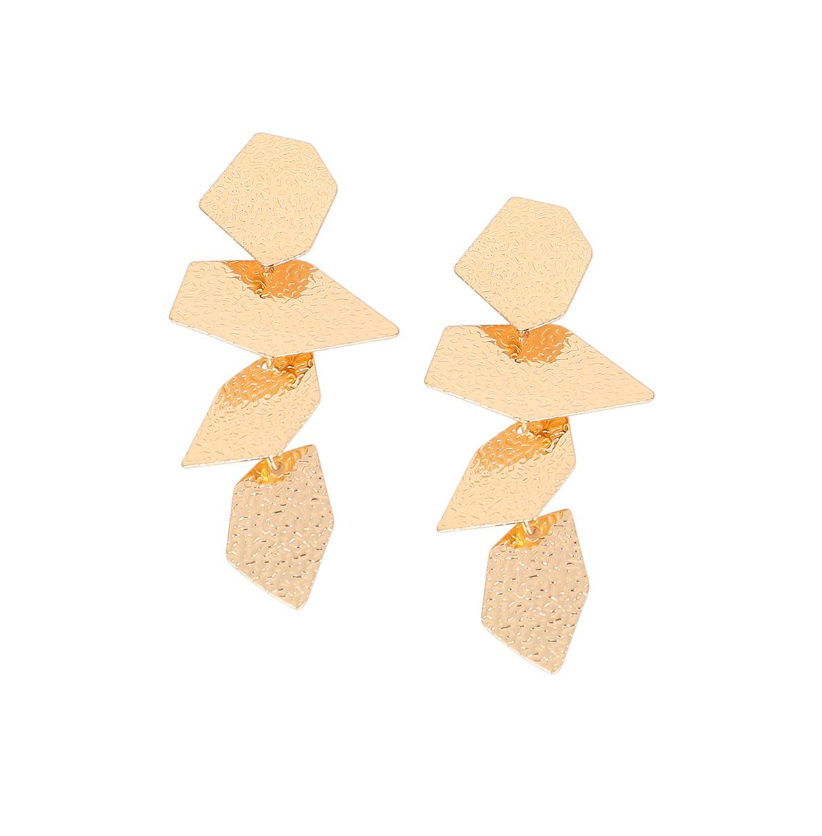 Click here for Womens The Dented-Geometric Drop Earrings - Antiqu... prices