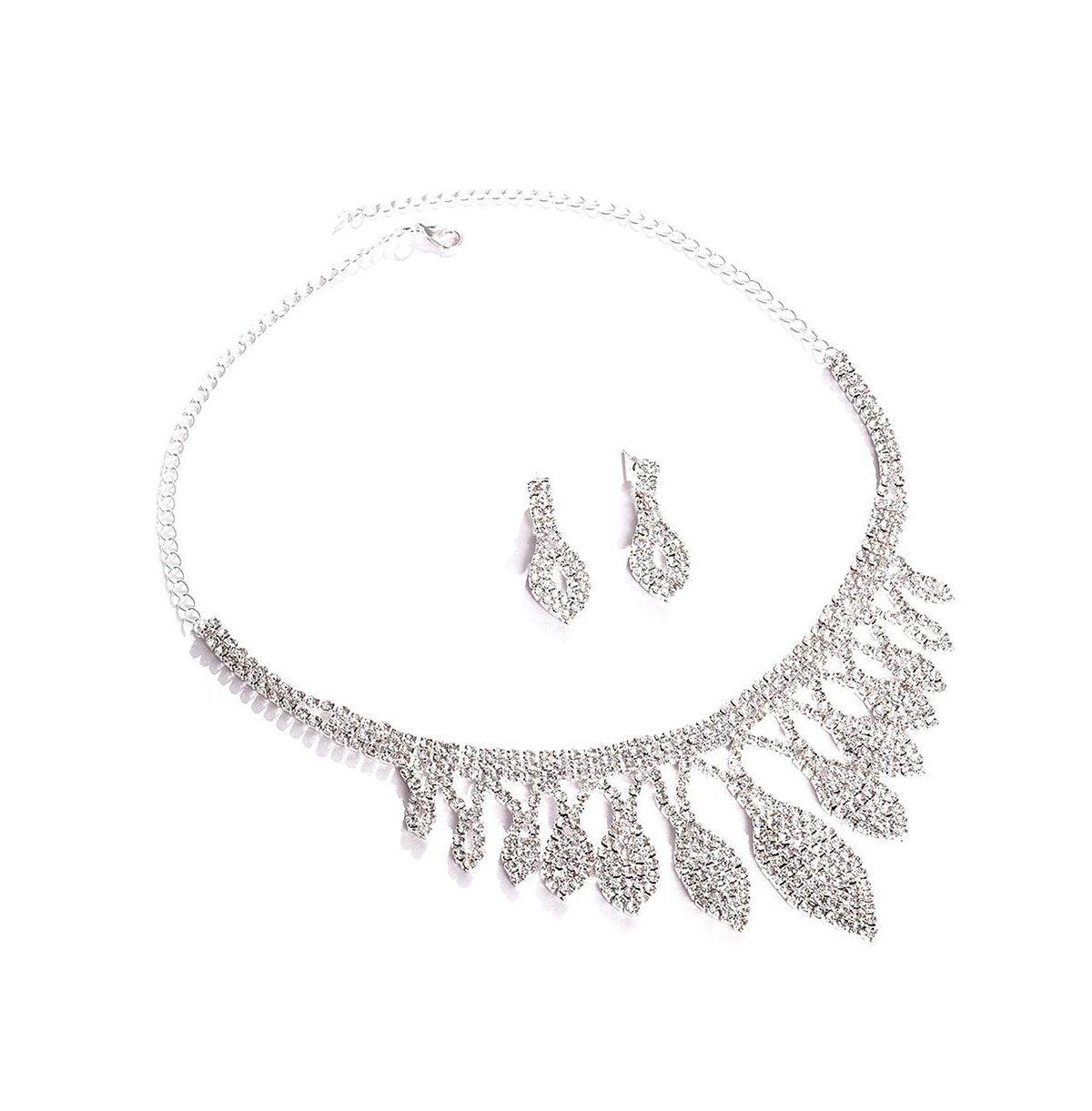 Click here for Sohi Womens Bling Teardrop Necklace And Earrings (... prices