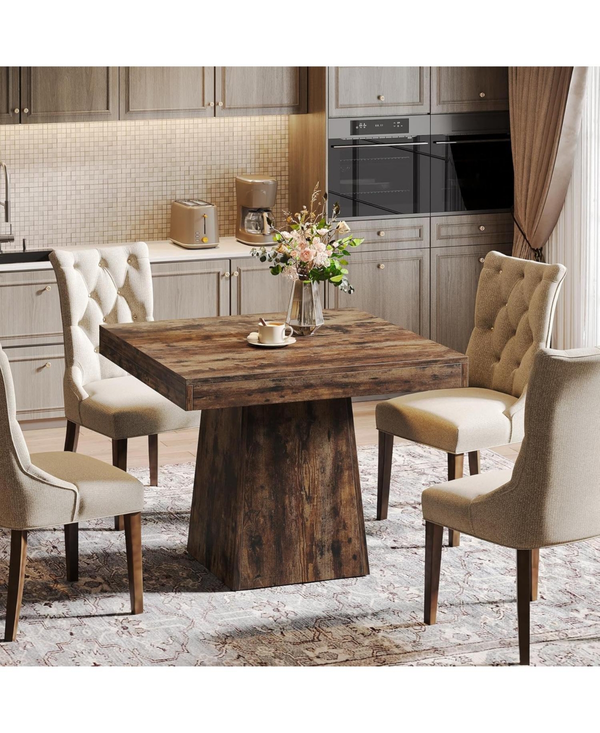 Click here for Tribesigns Square Dining Table for 4  31.5-Inch Sm... prices