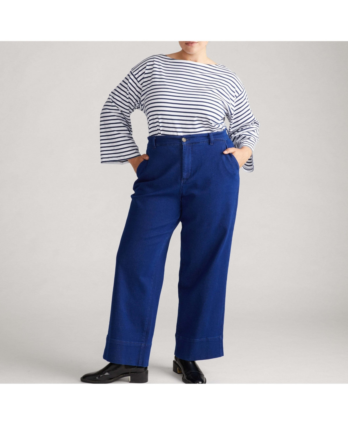 Click here for Universal Standard Plus Size Montauk Breton Stripe... prices