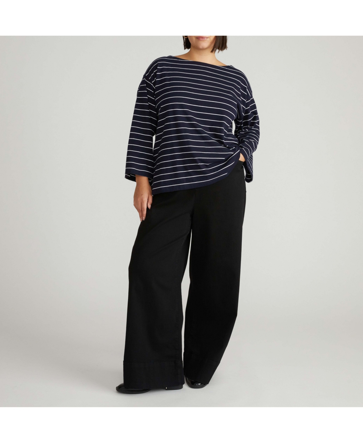 Click here for Universal Standard Plus Size Montauk Breton Stripe... prices