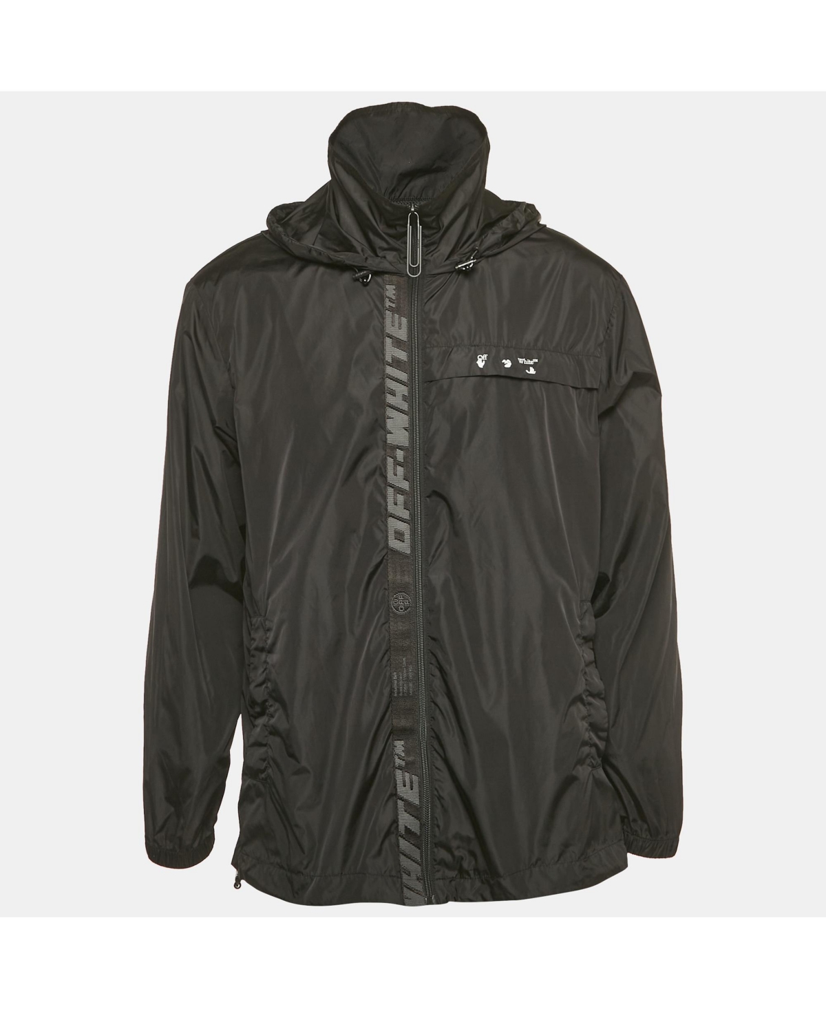 Click here for Pre-Owned Off-White Mens Black Logo Print Syntheti... prices