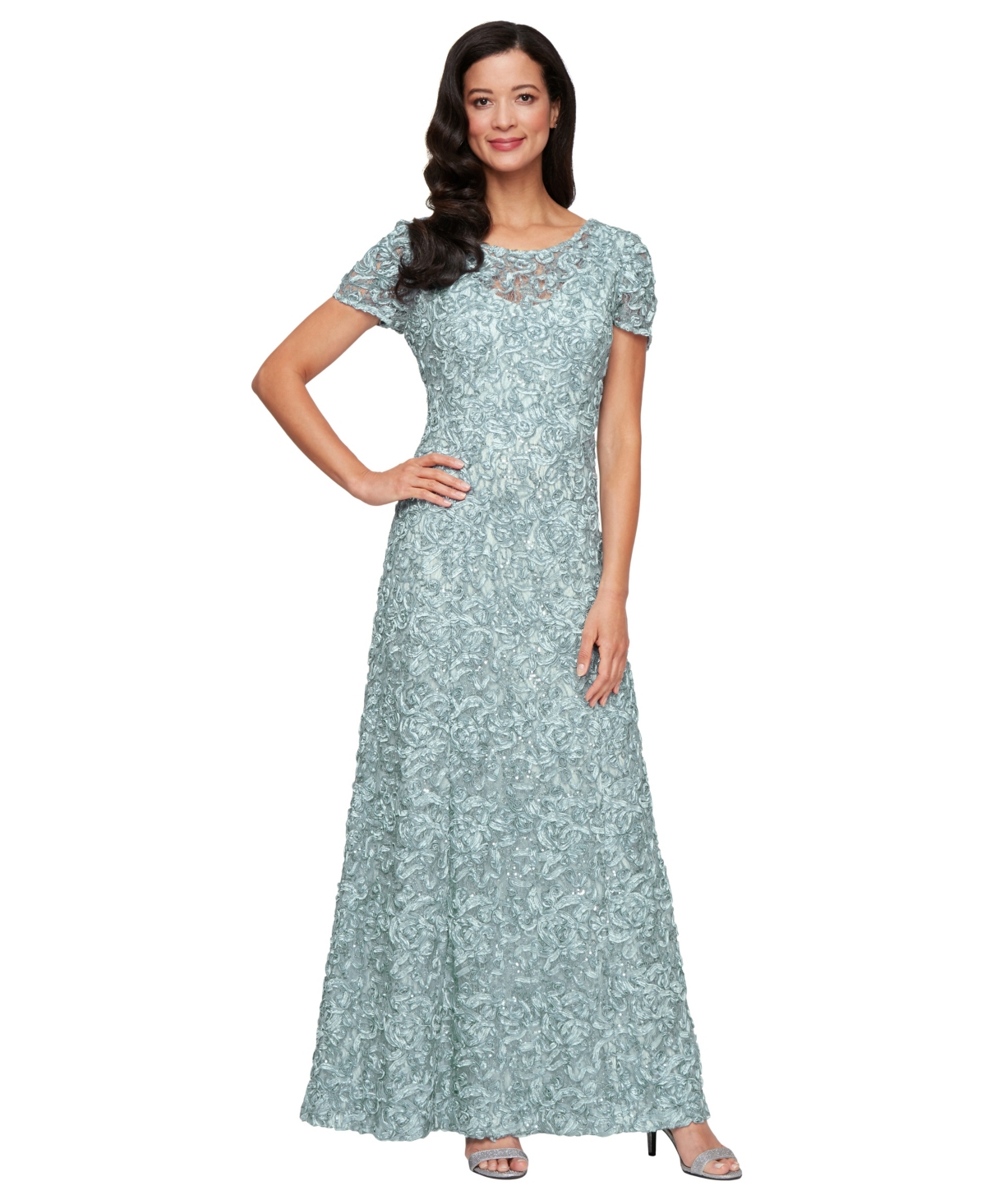 Click here for Alex Evenings Petite Soutch A-Line Dress - Ice Sag... prices