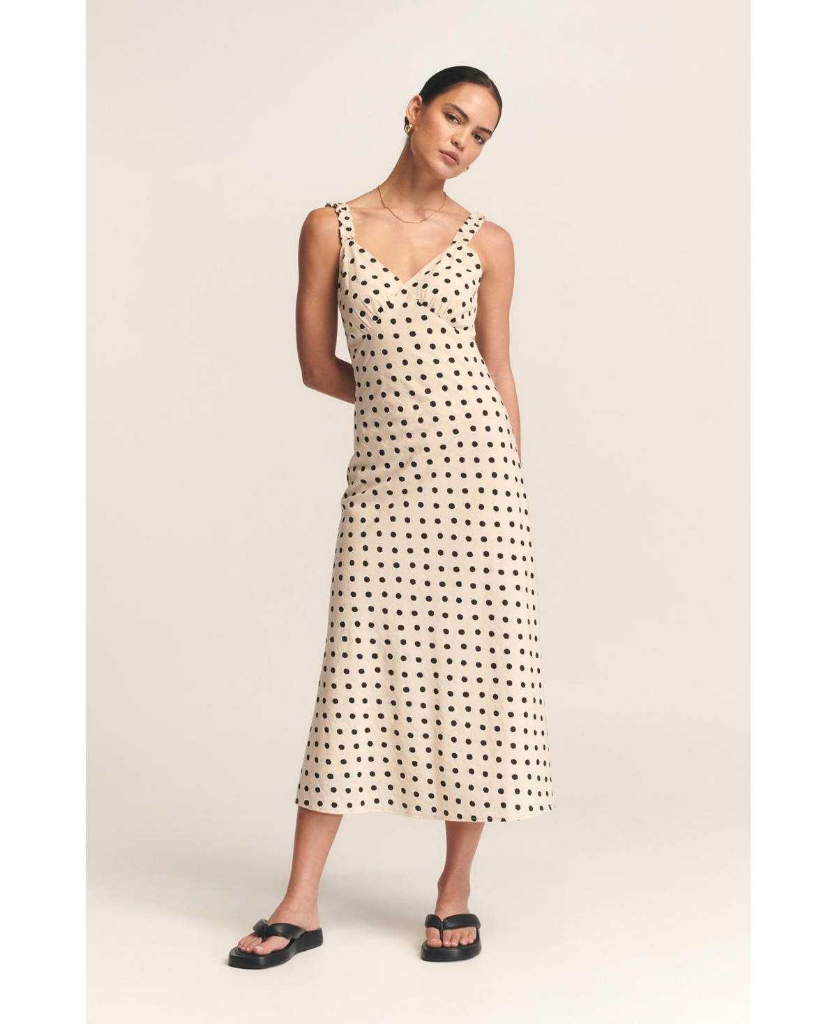 Click here for St Mrlo Womens Tide Midi Dress - Cream based spot prices