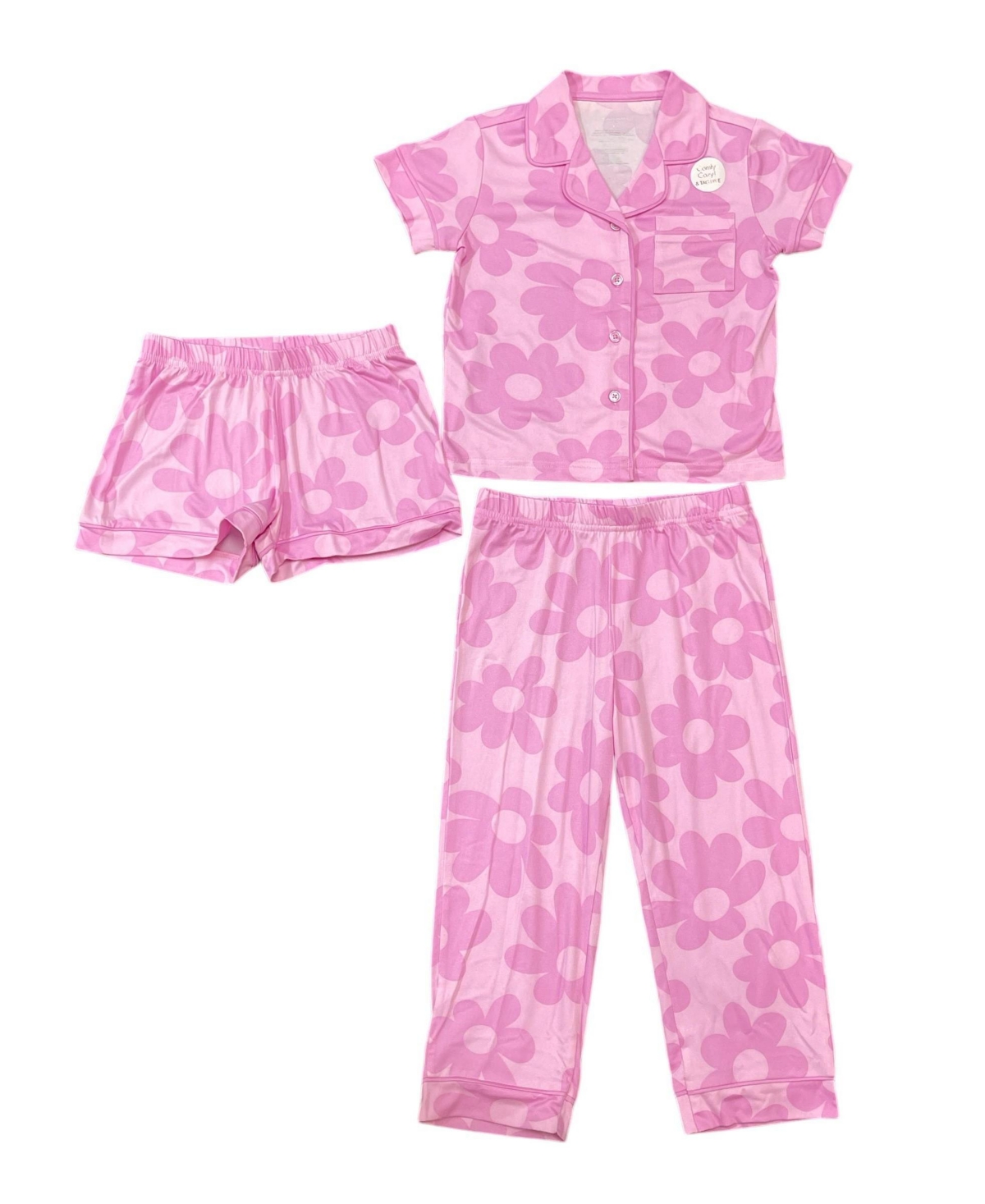 Click here for Tahari Girls 3-Piece Pajama Set with Short Sleeve... prices