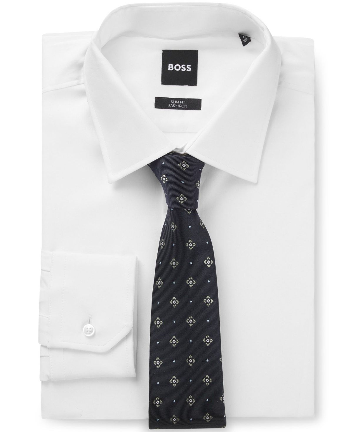 Click here for Boss by Hugo Boss Mens Silk-Blend Diagonal Stripe... prices