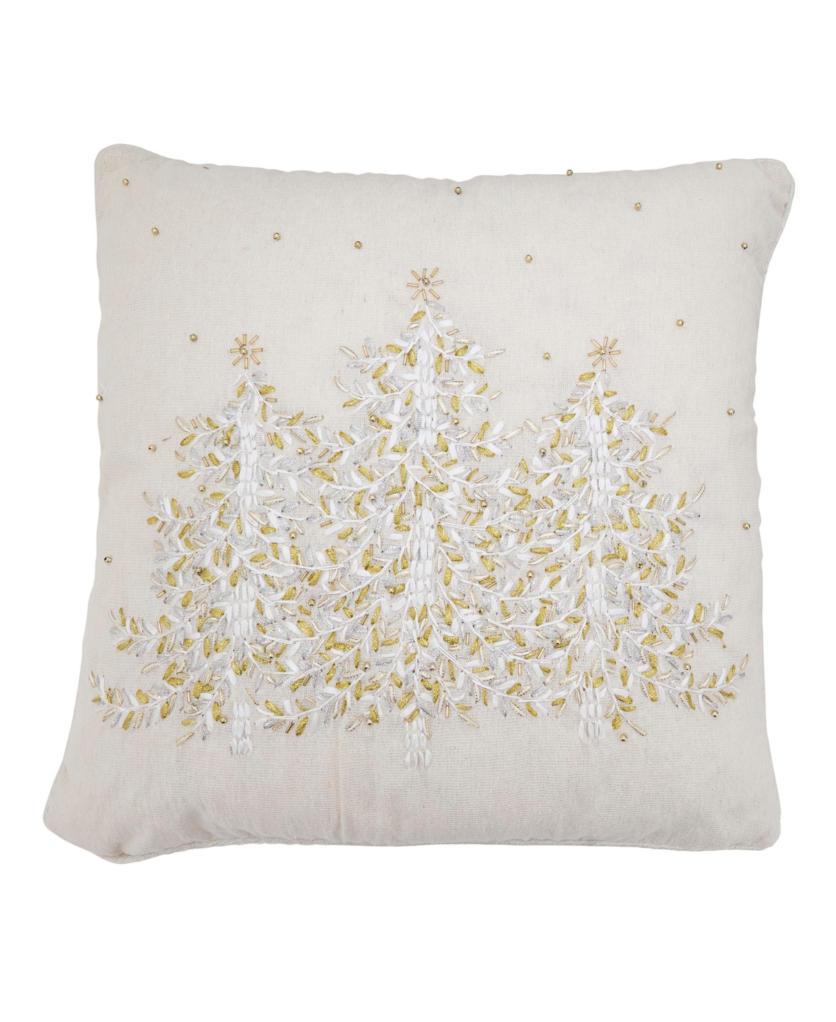 Click here for Saro Lifestyle Linen Blend Embroidered Christmas T... prices