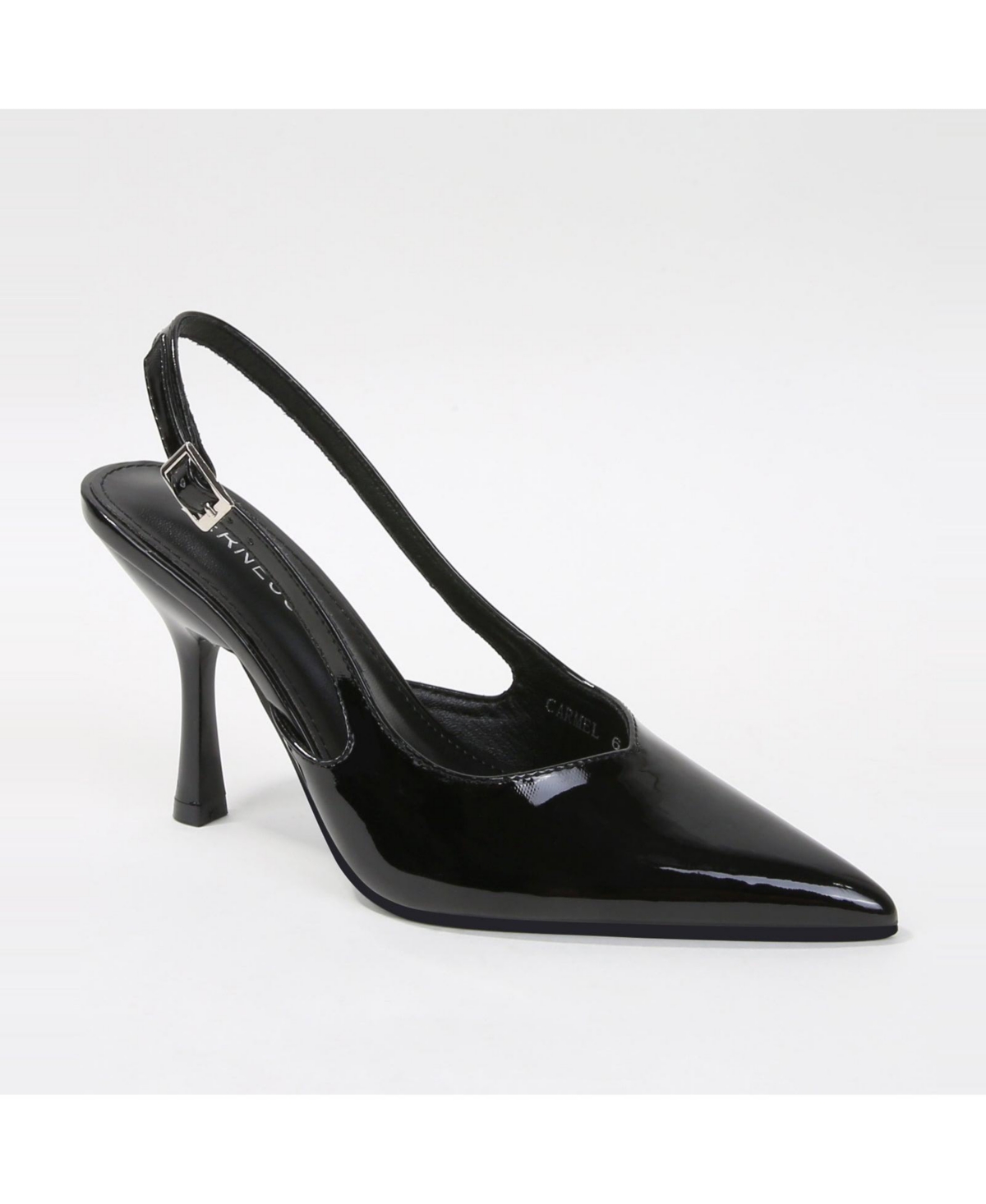 Click here for Berness Womens Carmel Patent Slingback Heels - Bla... prices