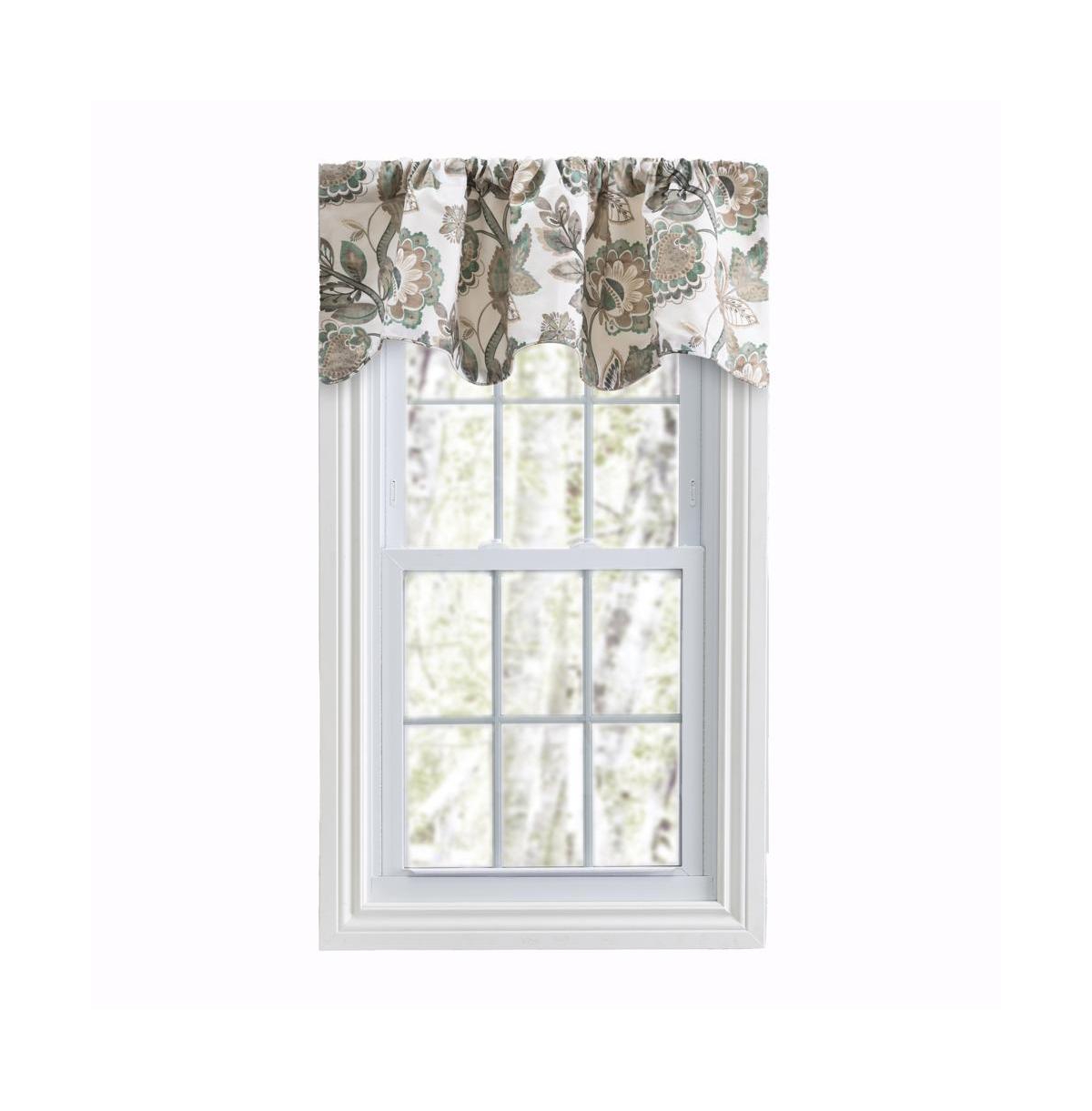 Click here for Ellis Curtain Wynette Lined Scallop 3 Rod Pocket V... prices