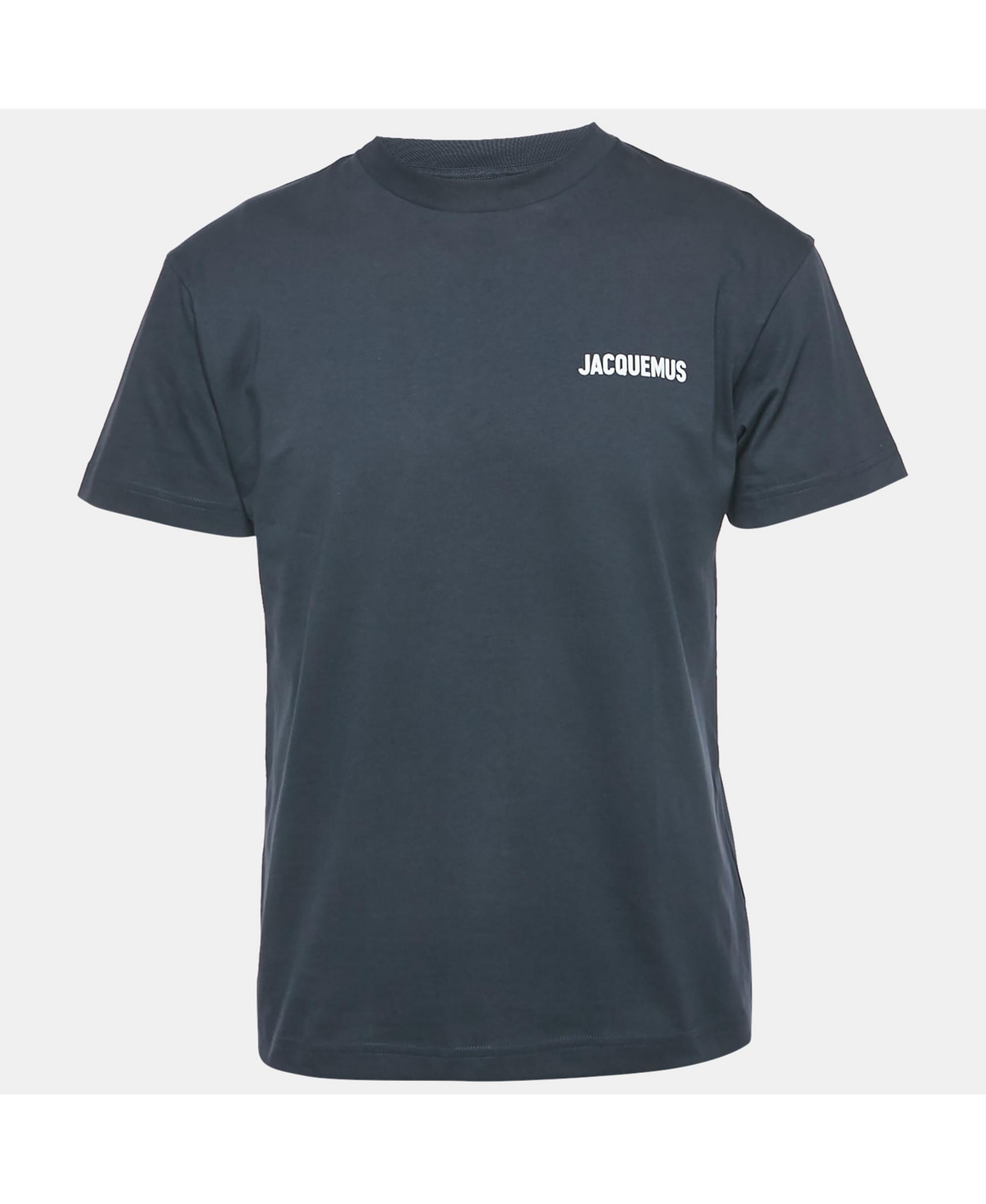 Click here for Pre-Owned Jacquemus Mens Navy Blue Logo Printed Co... prices