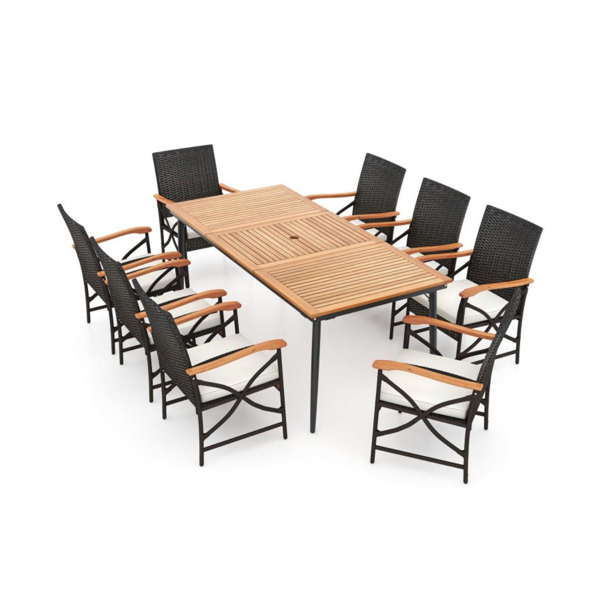 Click here for Mondawe 79 Inch Outdoor Acacia Wood Dining Table a... prices