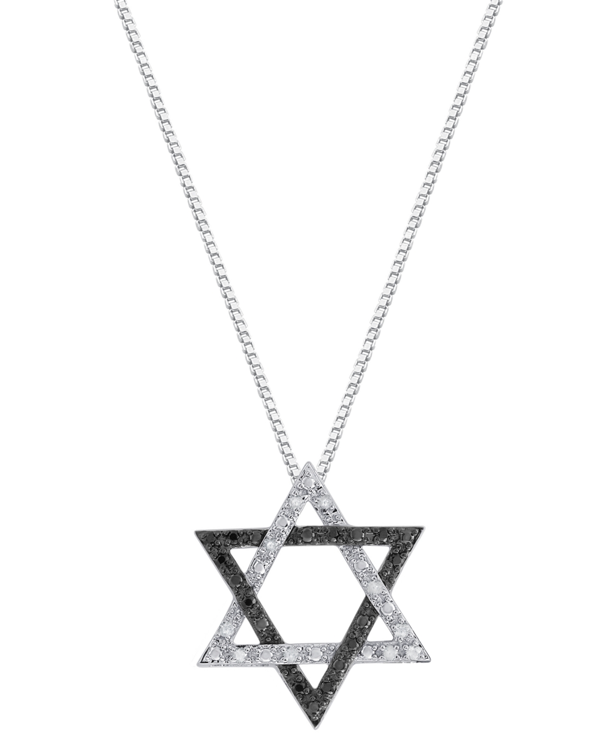 Click here for Macys White and Black Diamond Star of David Pendan... prices