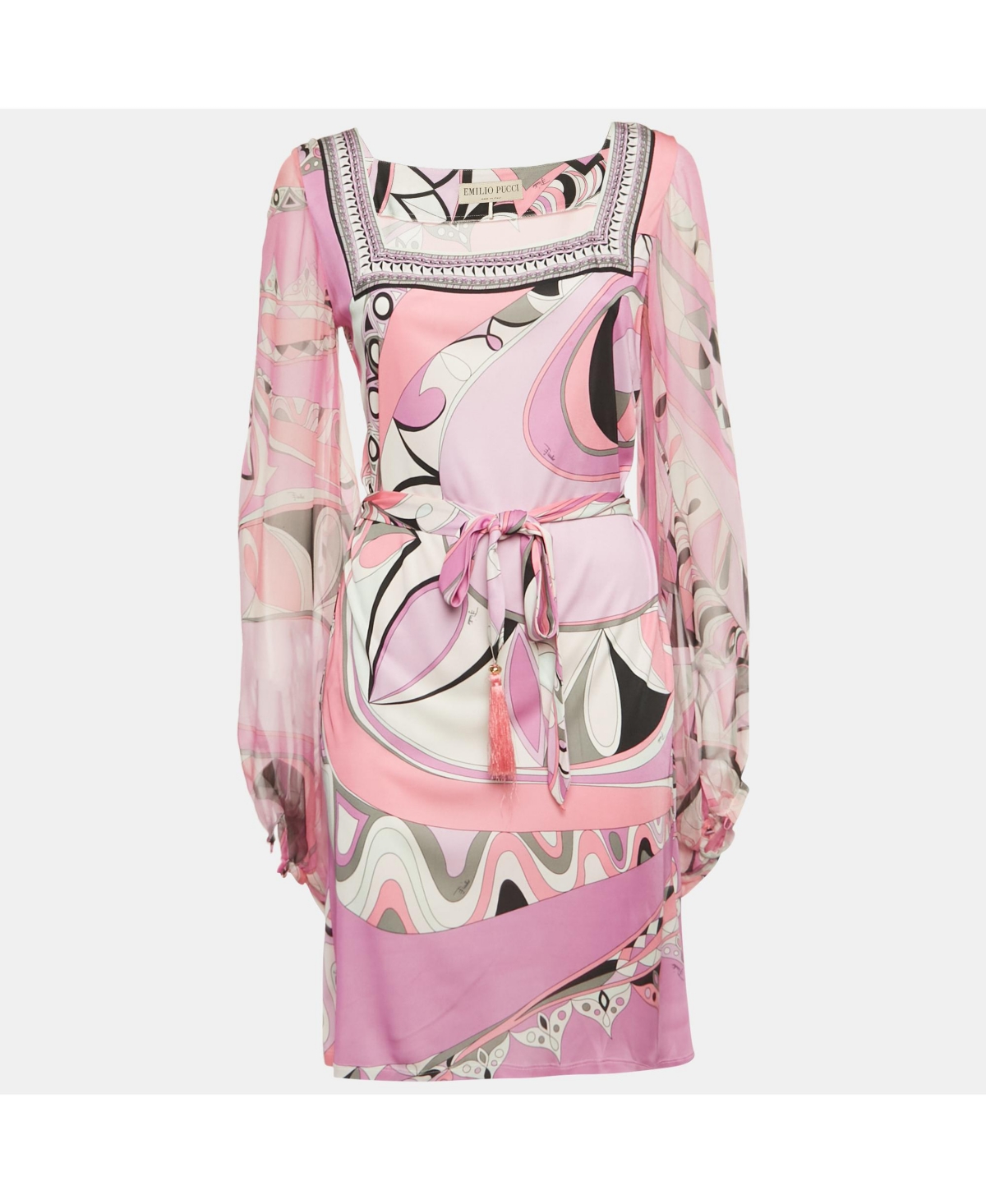 Click here for Pre-Owned Emilio Pucci Womens Pink Printed Silk Mi... prices