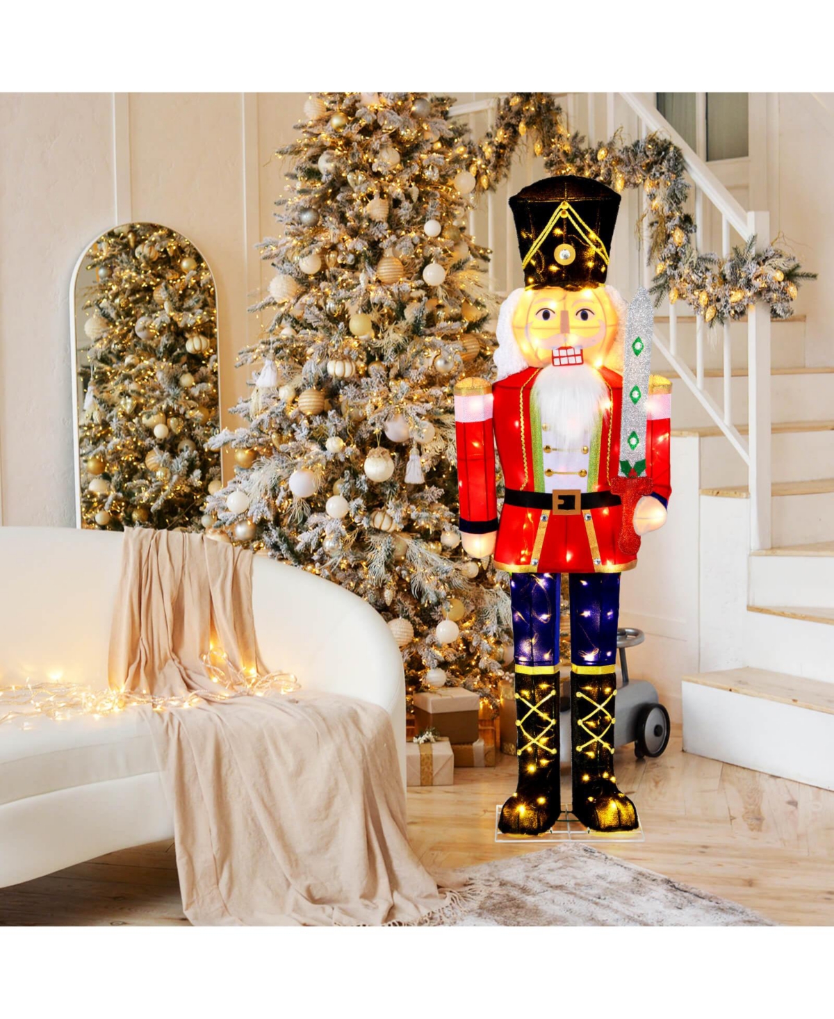 Click here for Costway 5 Ft Lighted Nutcracker Soldier Outdoor Ch... prices