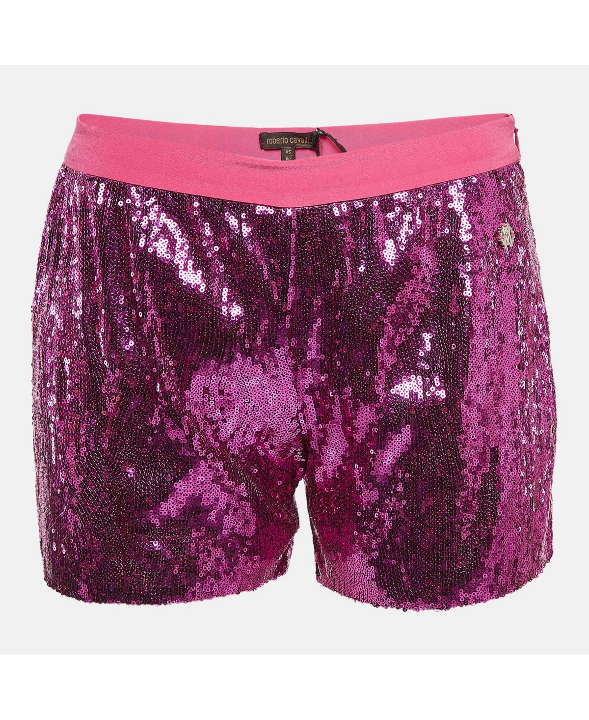 Click here for Pre-Owned Roberto Cavalli Womens Pink Sequin Short... prices