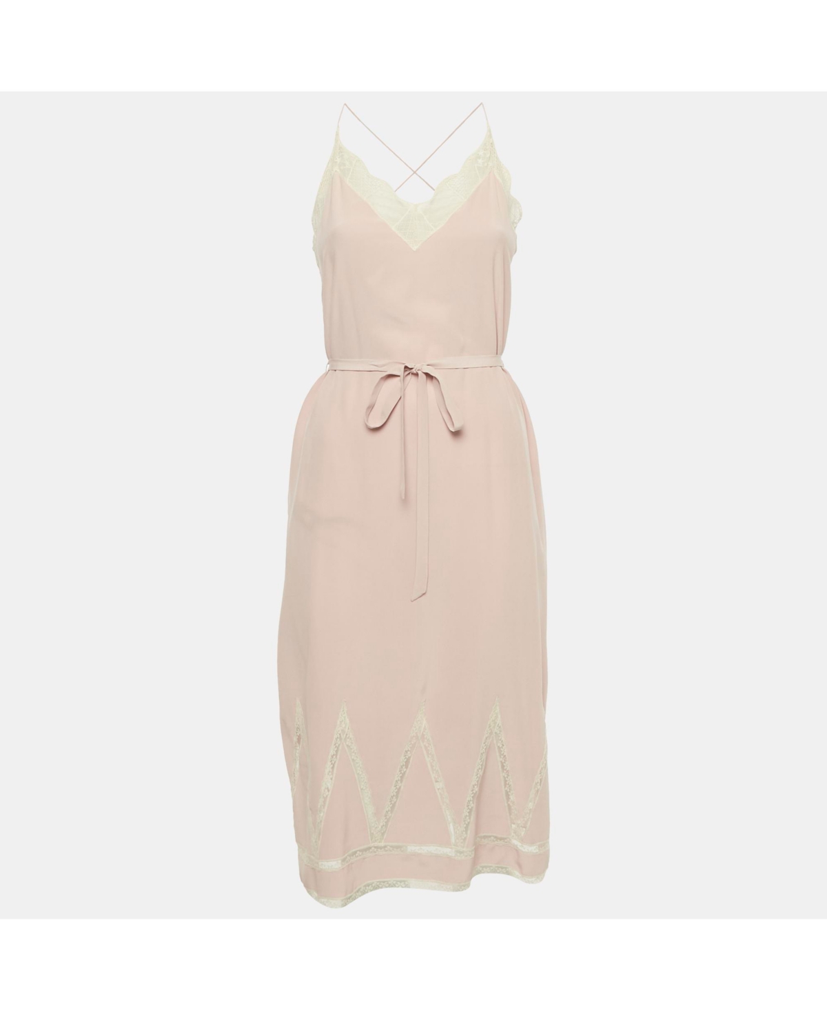 Click here for Pre-Owned Zadig & Voltaire Womens Pink Silk Lace T... prices