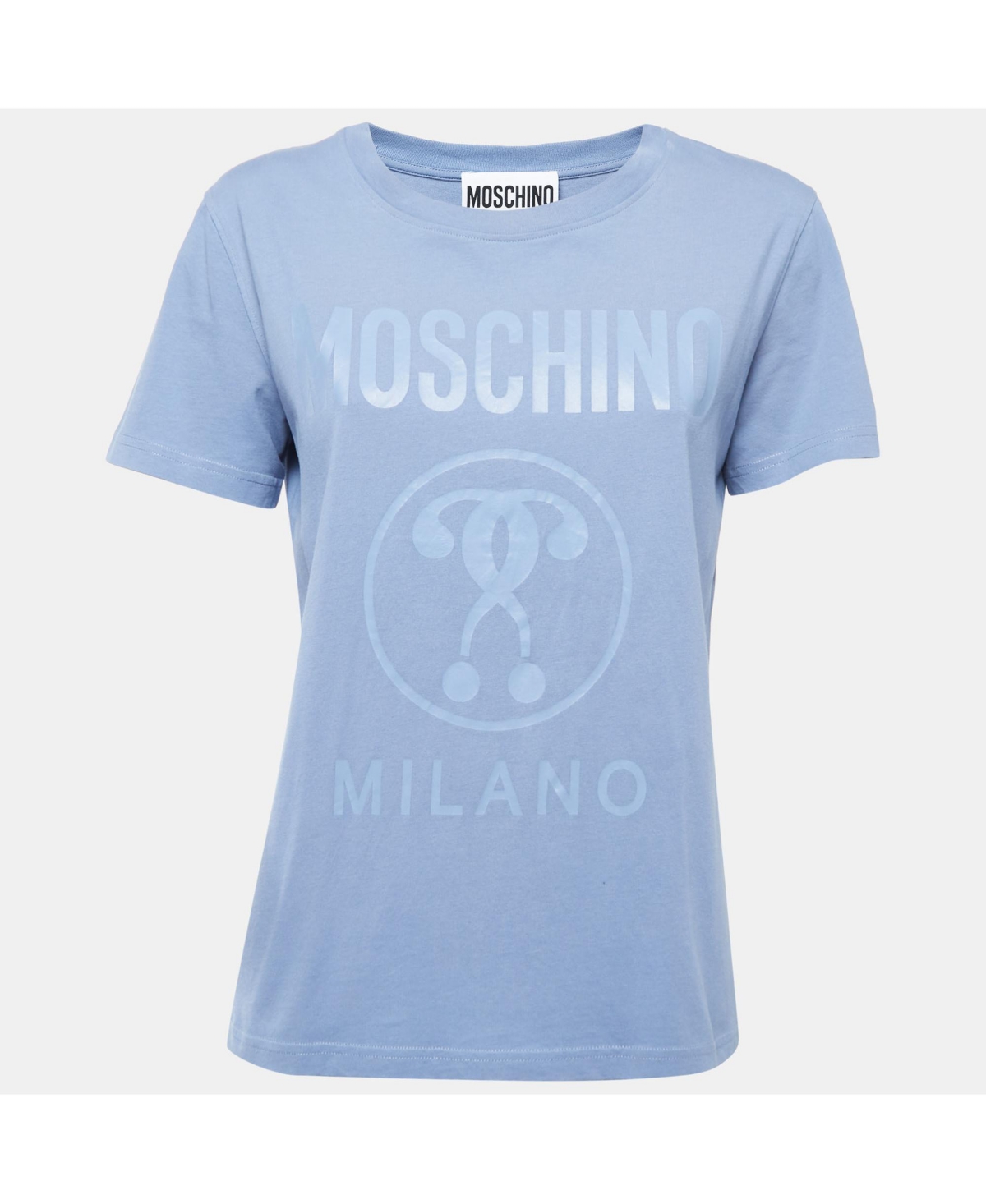 Click here for Pre-Owned Moschino Womens Logo Print Cotton Crew N... prices