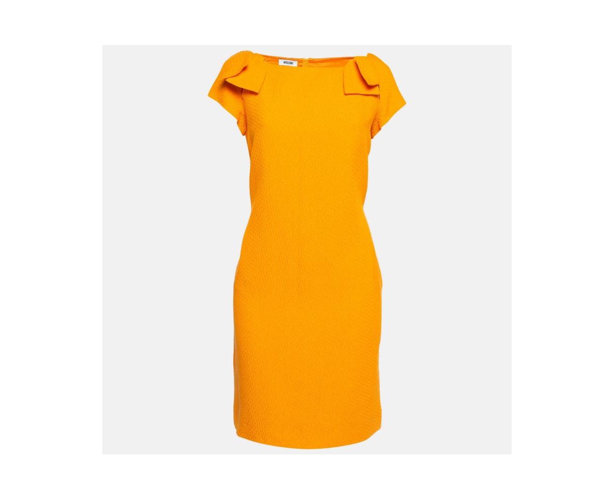 Click here for Pre-Owned Moschino Womens Orange Textured Cotton-B... prices