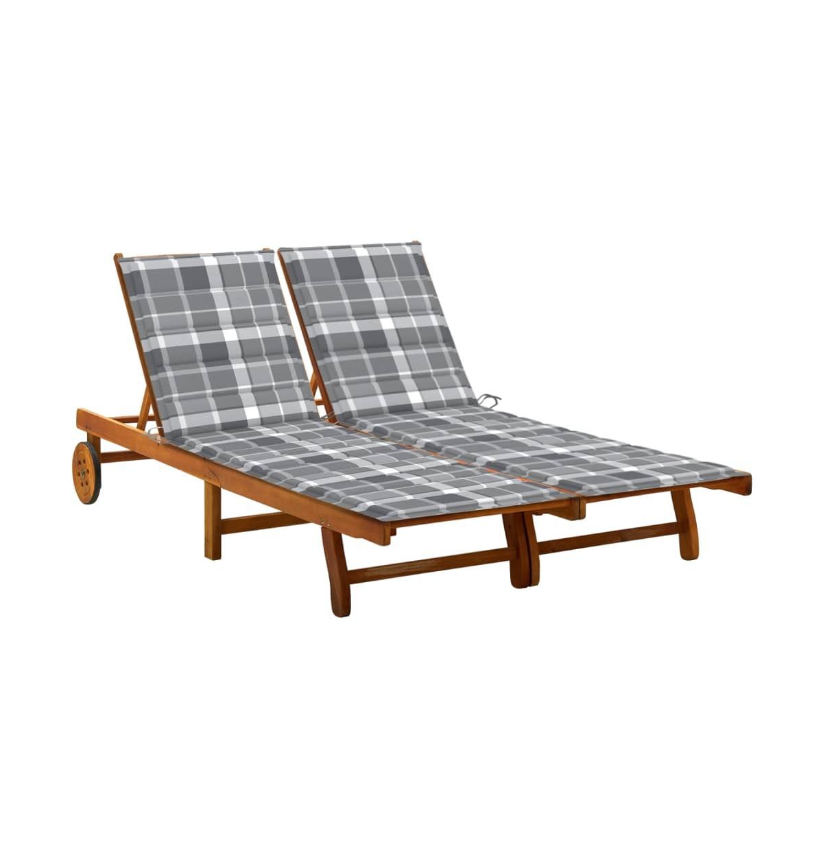 Click here for vidaXL Sunlounger Acacia wood Solid acacia wood La... prices
