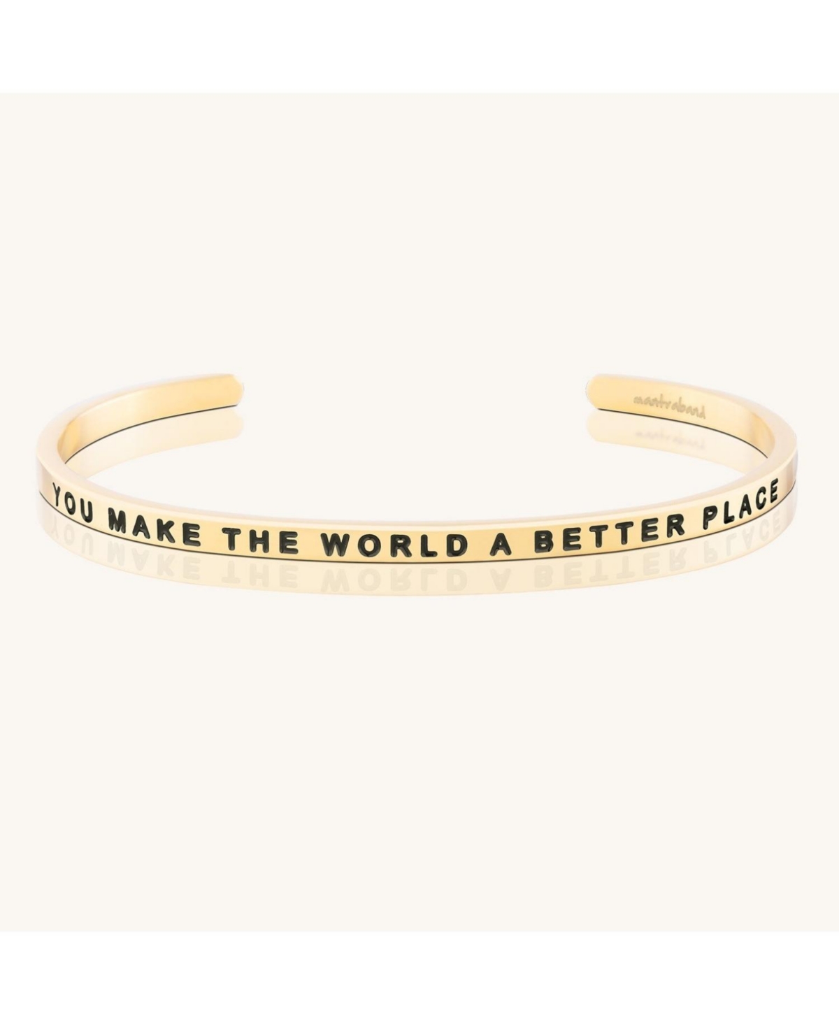 Click here for Mantra Gold You Make The World A Better Place Brac... prices
