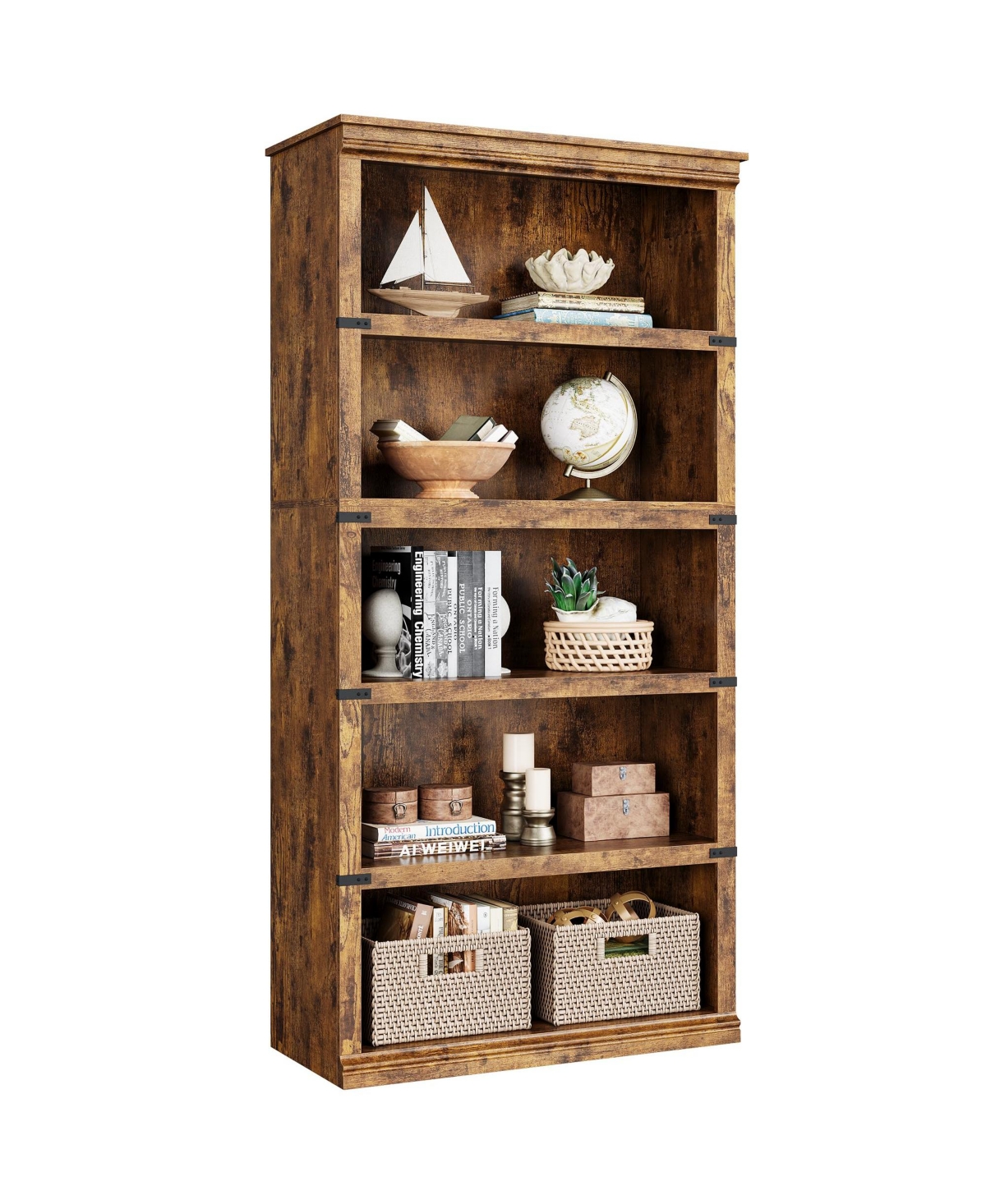 Click here for Gaomon 5 Tier Bookcase  Farmhouse Book Shelf prices
