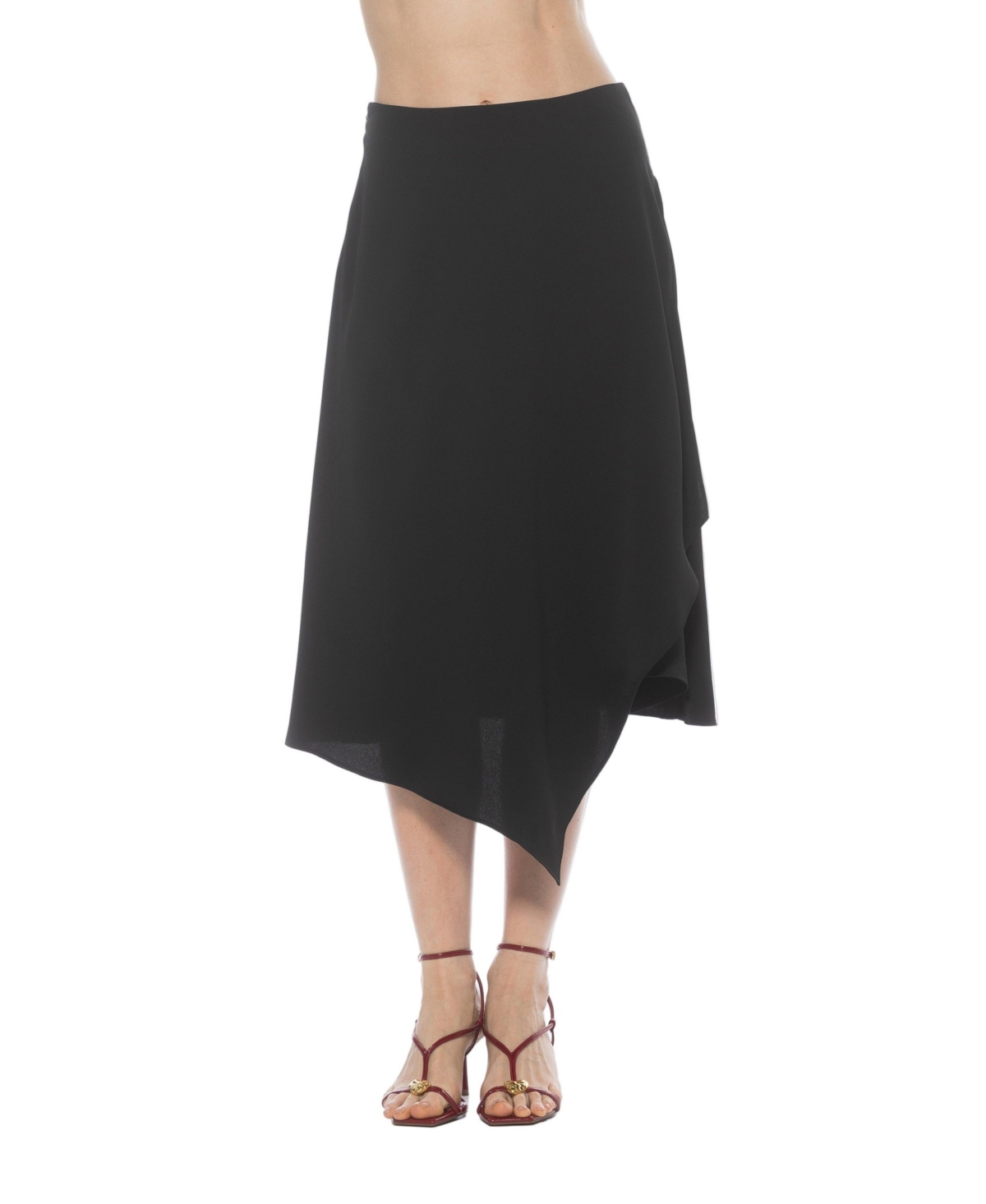 Click here for Alexia Admor Womens Jess Asymmetric Midi Skirt - B... prices