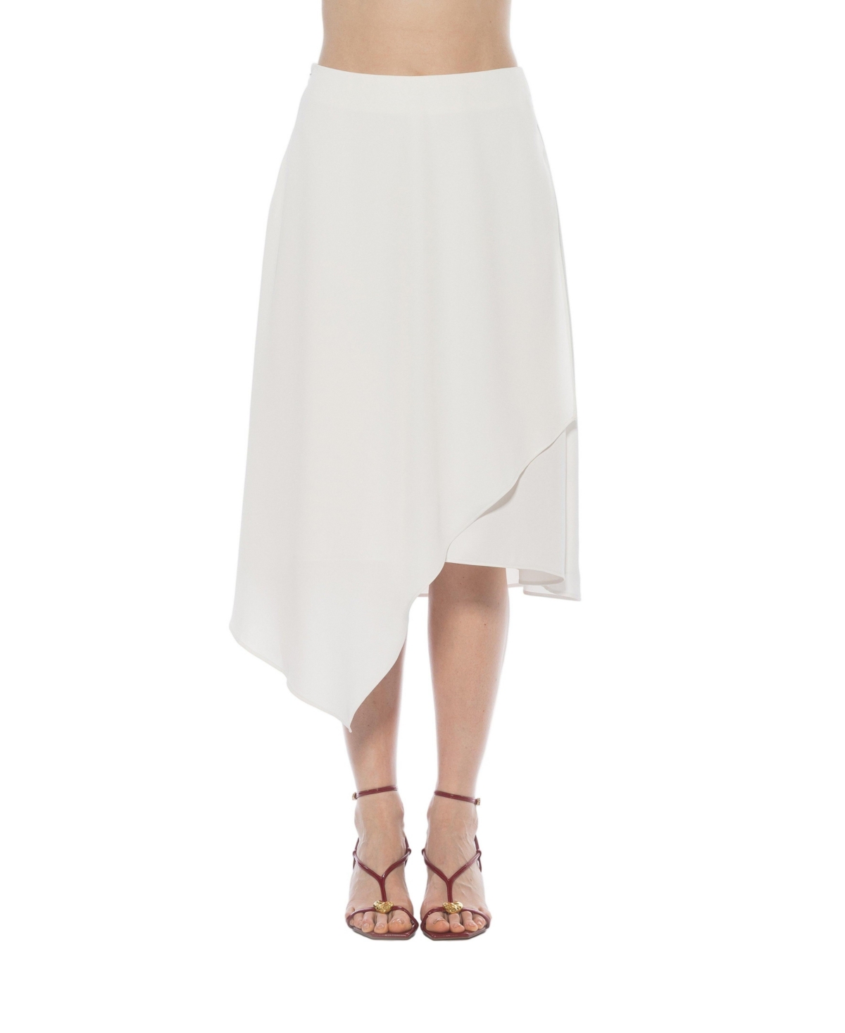 Click here for Alexia Admor Womens Jess Asymmetric Midi Skirt - I... prices