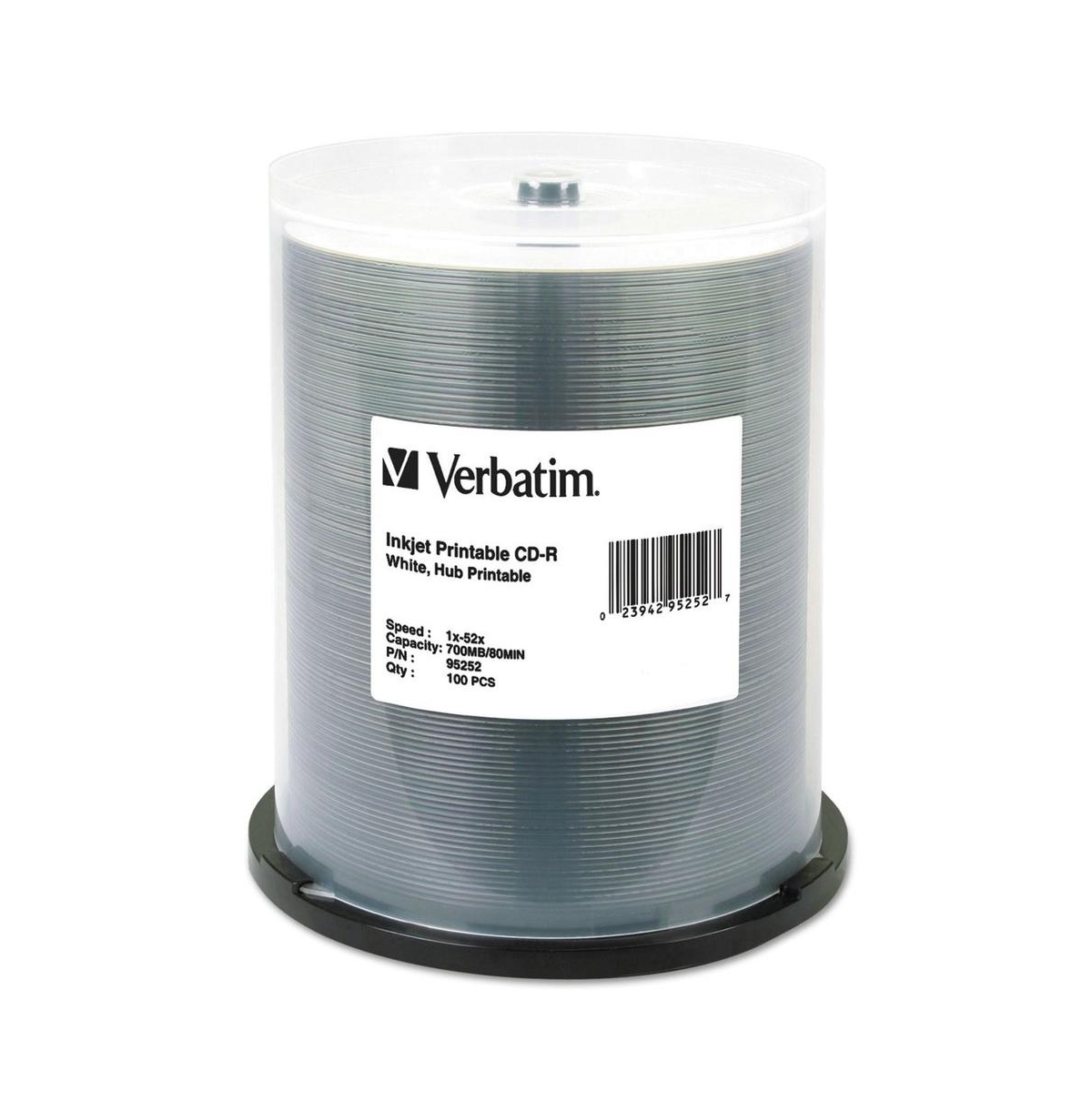 Click here for Verbatim 95252 700 Mb 52X Cd-r White Inkjet Printa... prices