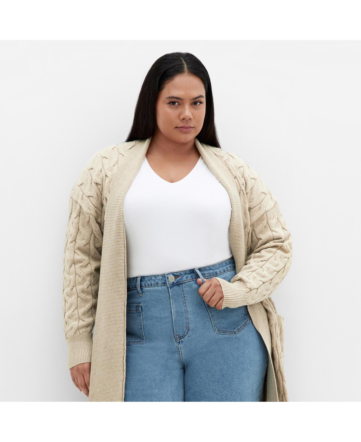 Click here for City Chic Womens Charissa Cardigan - Cream prices
