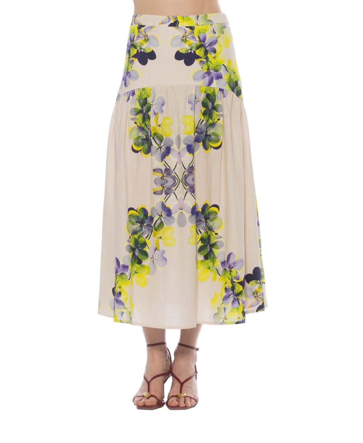 Click here for Alexia Admor Womens Michel Dropped Waist Midi Shir... prices