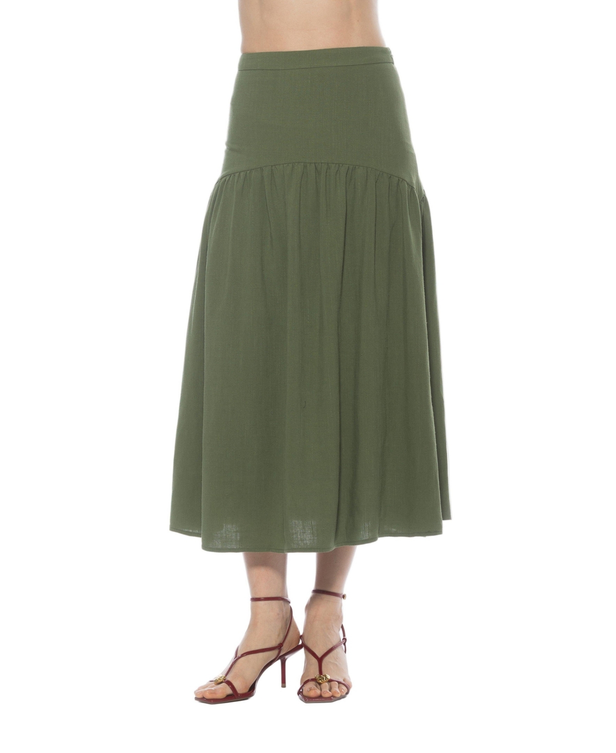 Click here for Alexia Admor Womens Michel Dropped Waist Midi Shir... prices