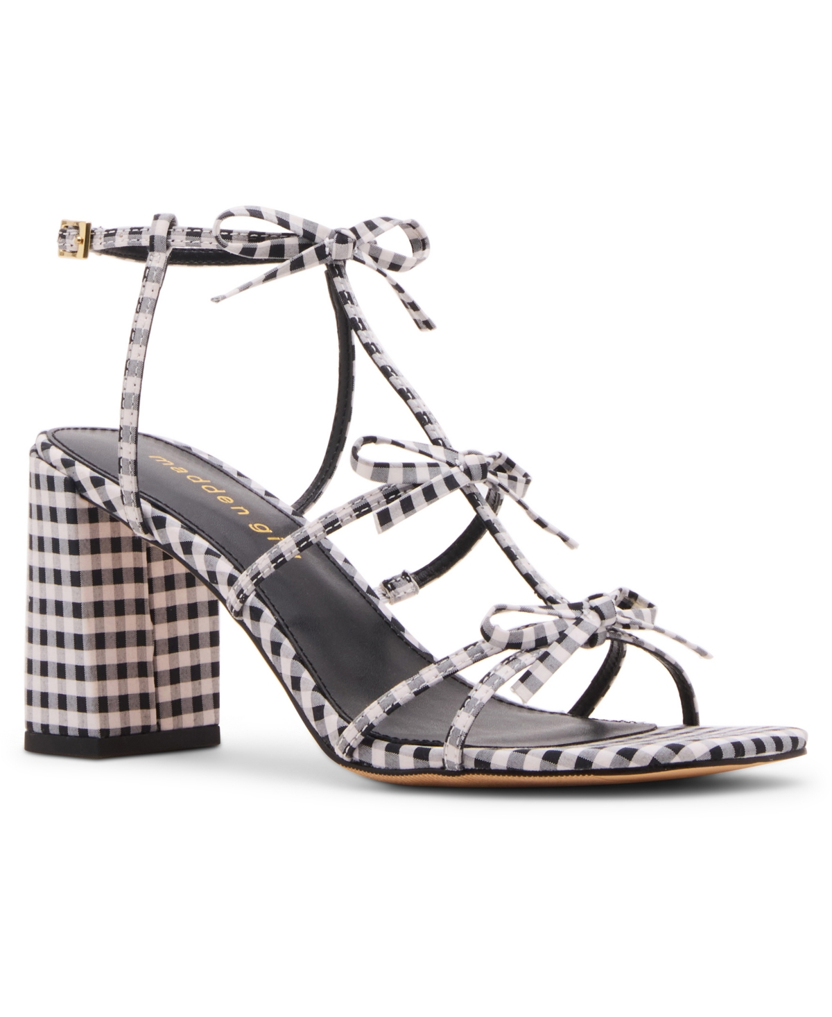 Click here for Madden Girl Lovely Bow Strappy Block-Heel Dress Sa... prices