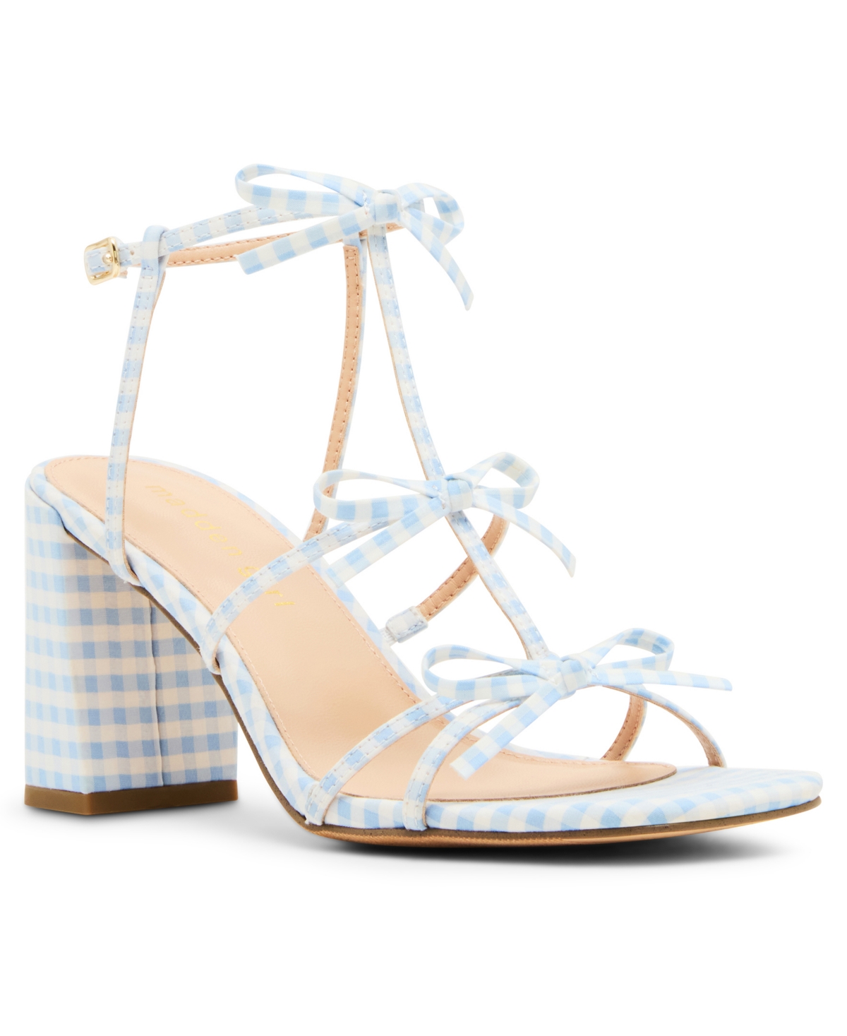 Click here for Madden Girl Lovely Bow Strappy Block-Heel Dress Sa... prices