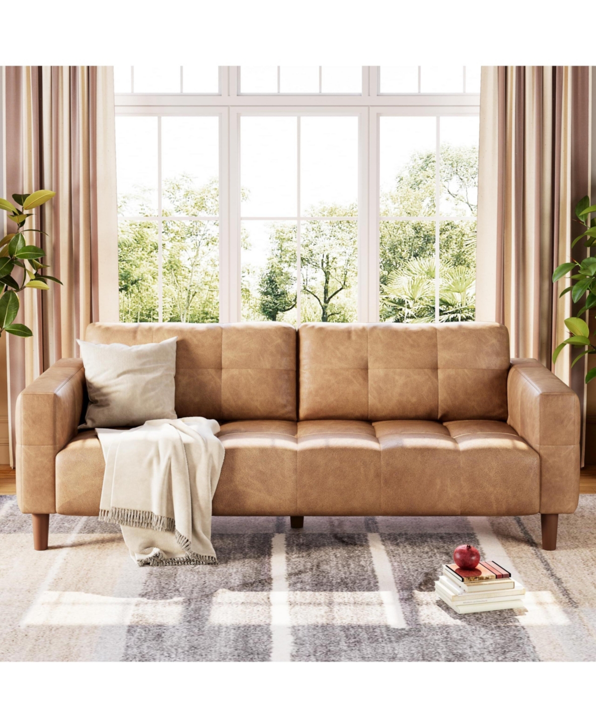 Click here for Gaomon 3-Seater Sofa Couch  83" Wide Faux Lea... prices