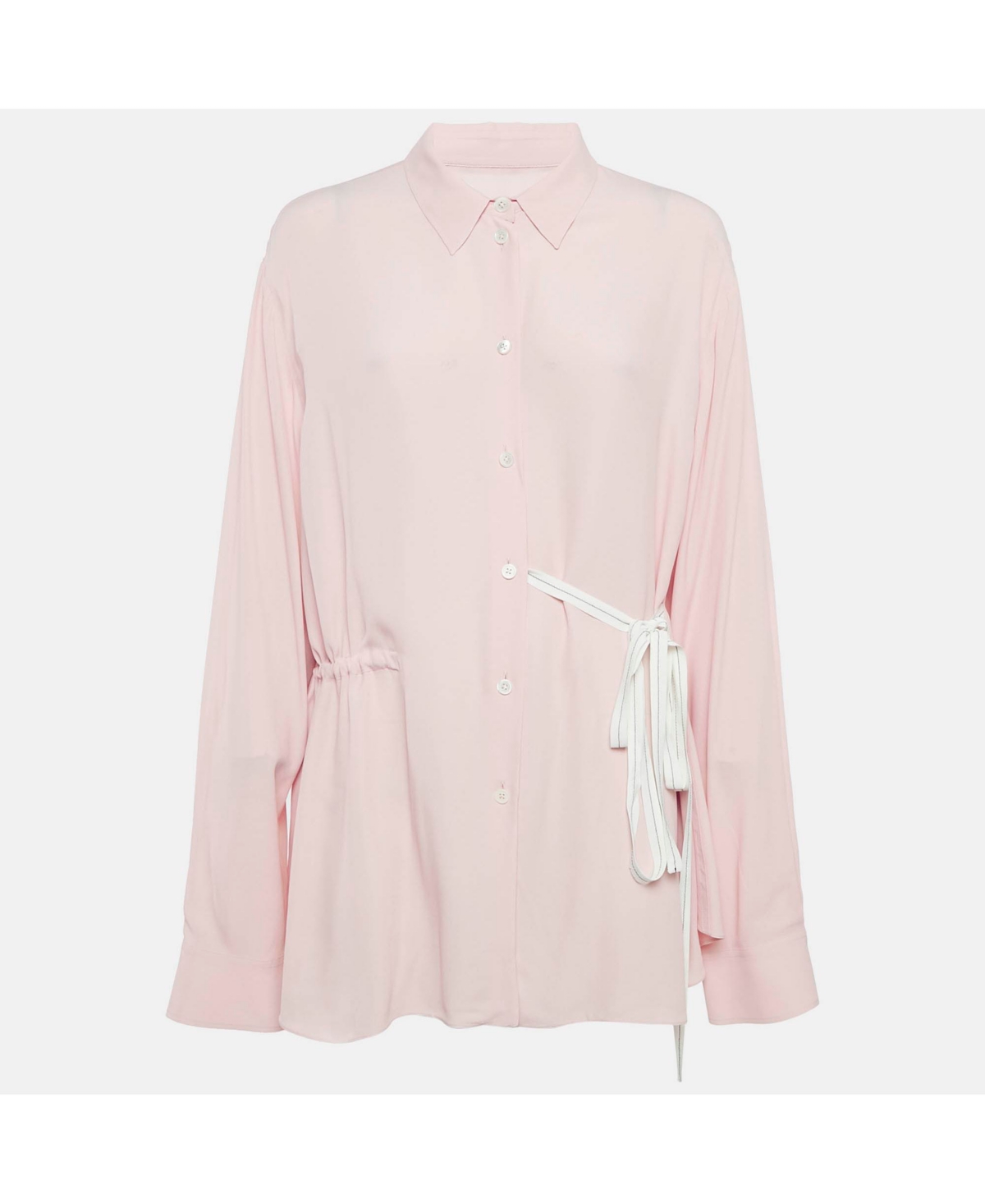 Click here for Pre-Owned Marni Womens Pink Crepe Button Front Lon... prices