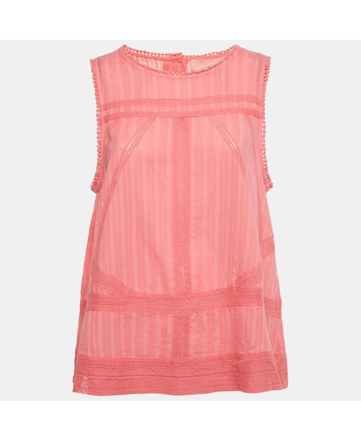 Click here for Pre-Owned Zadig & Voltaire Womens Pink Cotton Lace... prices
