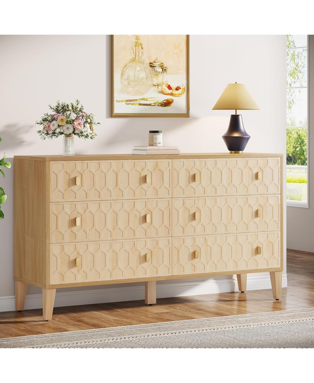 Click here for Tribesigns 55-Inch Chest of Drawers  Wood 6-Drawer... prices