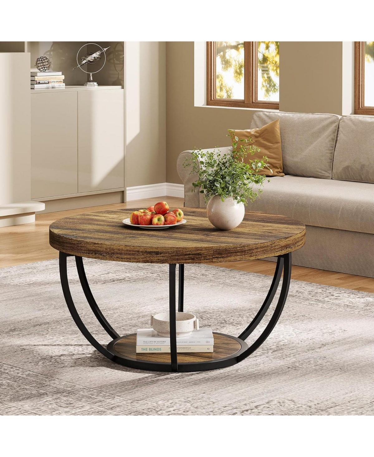 Click here for Tribesigns 31.7" Round Coffee Table  Wood Cir... prices