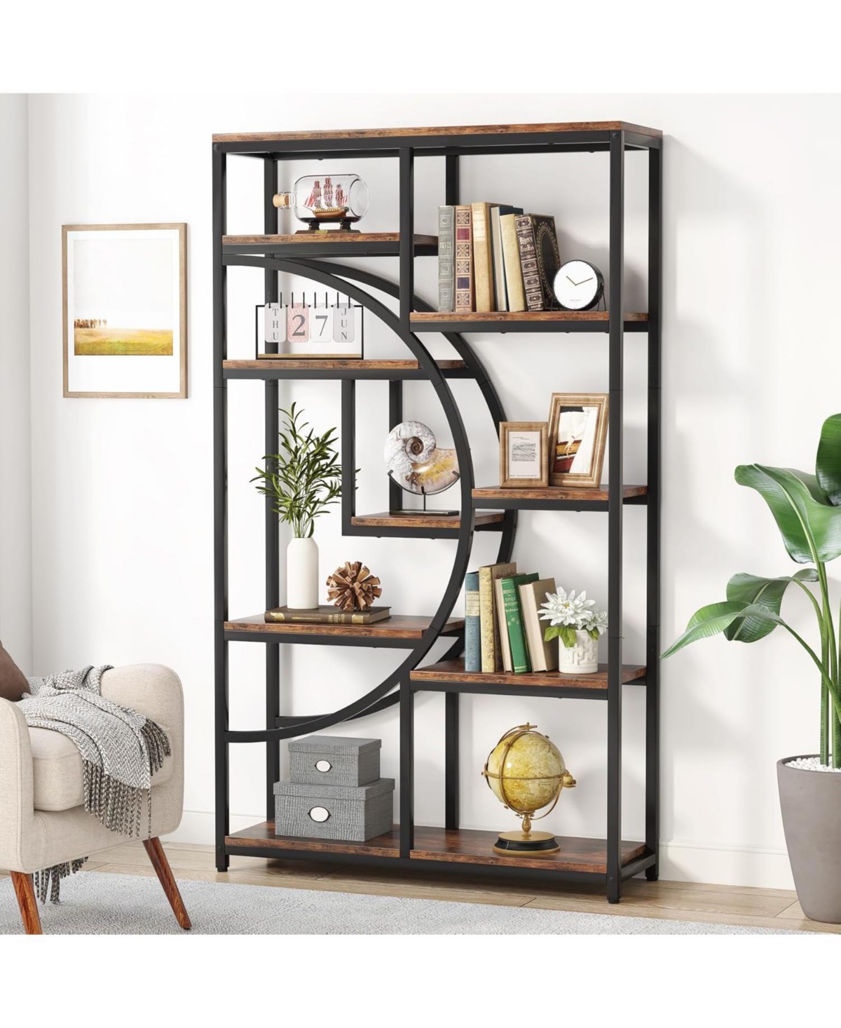 Click here for Tribesigns 9-Tier Bookshelf  Freestanding Tall Boo... prices
