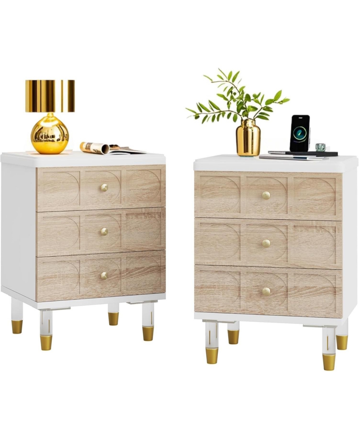 Click here for Tribesigns Bedroom Nightstand Set of 2  Modern Bed... prices
