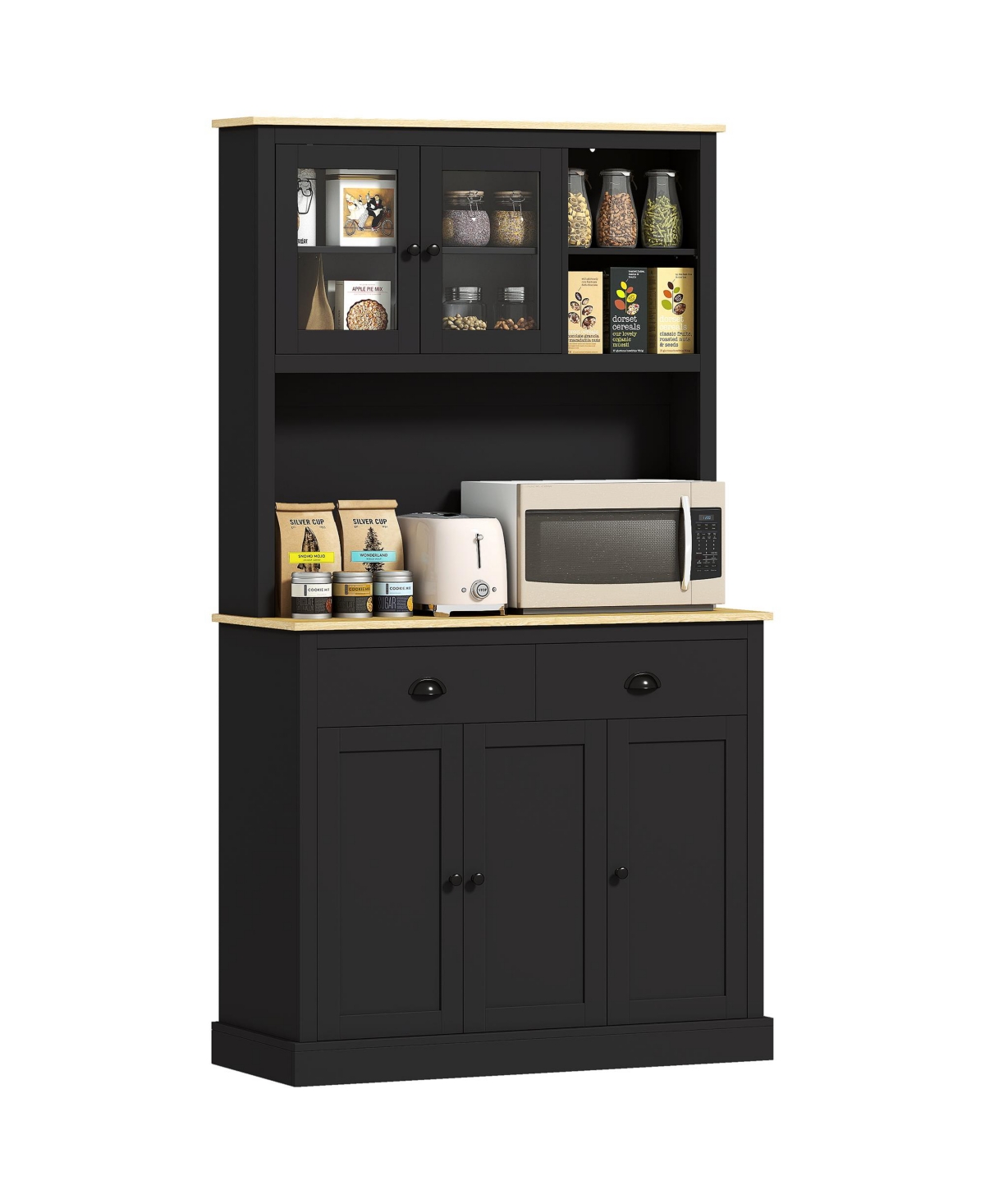 Click here for Homcom Kitchen Cabinet with Microwave Sd  71"... prices