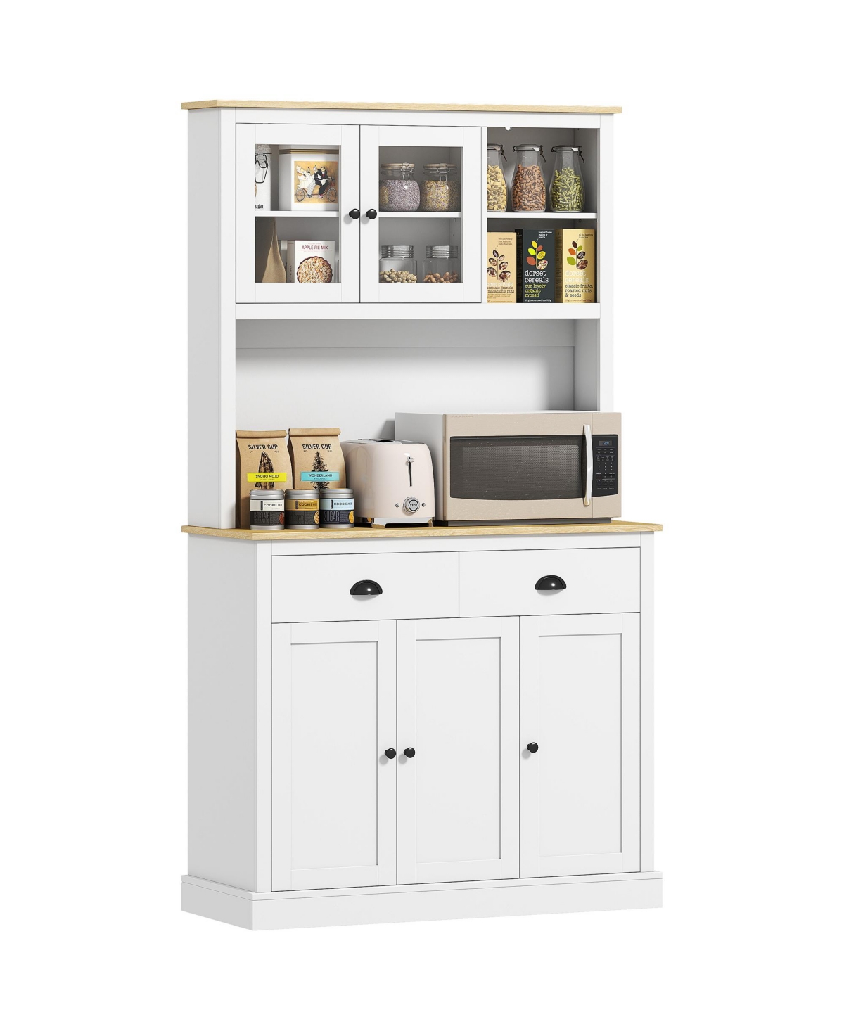 Click here for Homcom Kitchen Cabinet with Microwave Sd  71"... prices