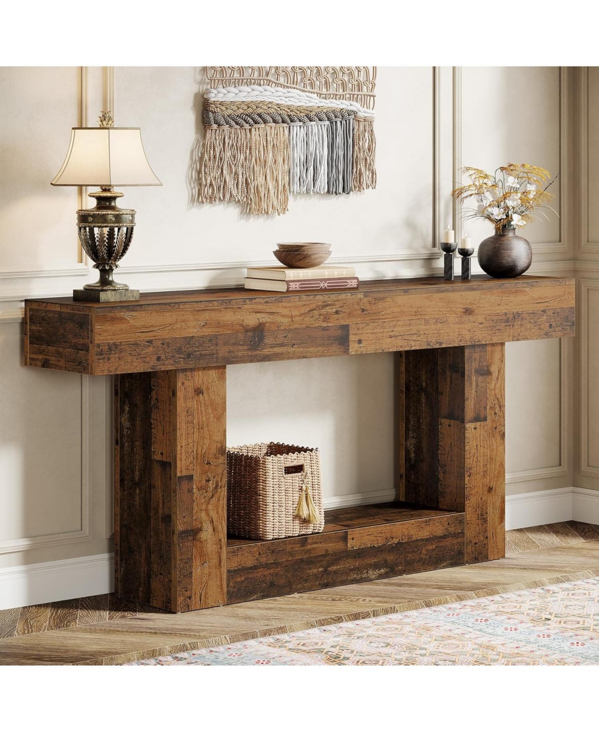 Click here for Tribesigns 63" Console Table  Farmhouse 2-Tie... prices