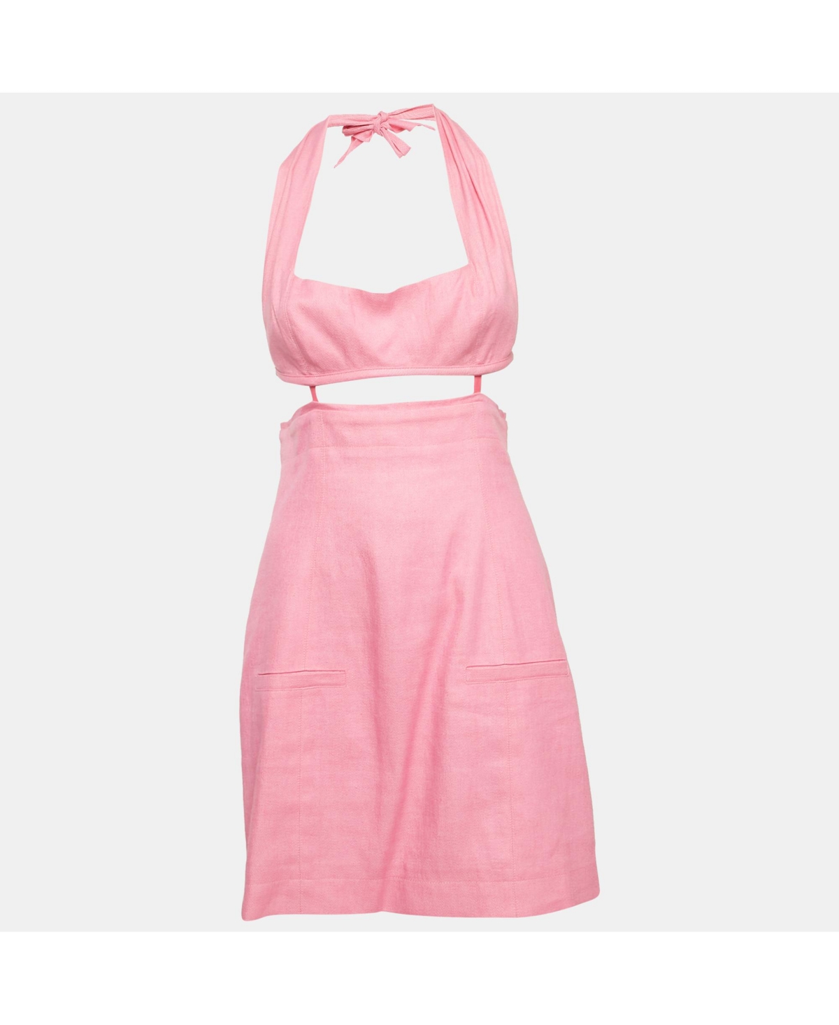 Click here for Pre-Owned Jacquemus Womens Pink Linen Blend Cut-Ou... prices