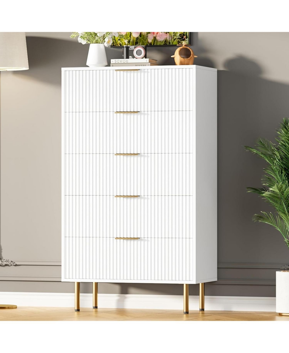 Click here for gaomon 5 Drawer Dresser for Bedroom  Wooden Chest... prices