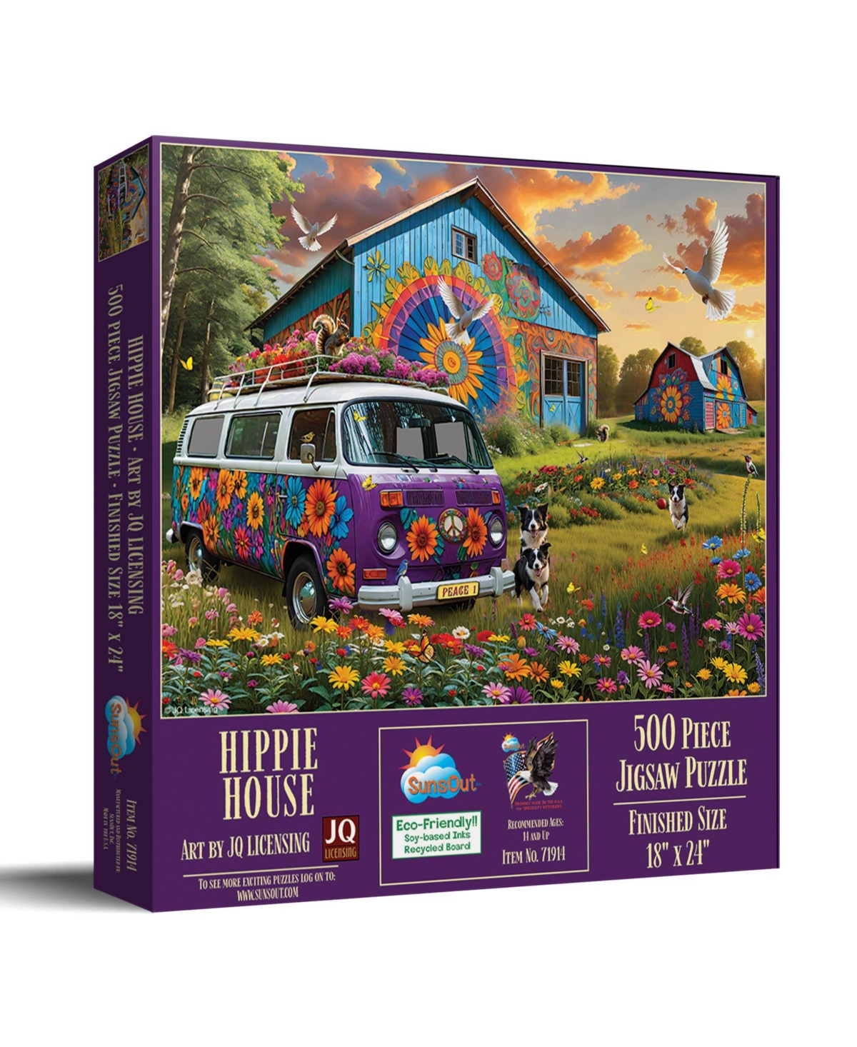 Click here for SunsOut Hippie House 500 piece Jigsaw Puzzle for A... prices