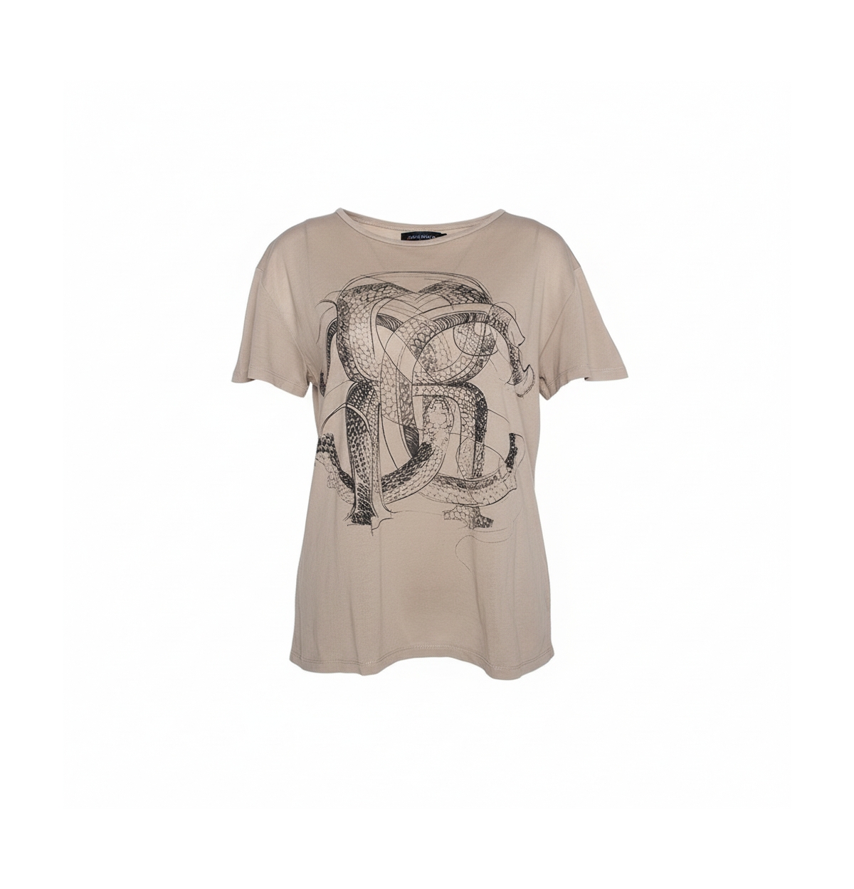 Click here for Pre-Owned Roberto Cavalli Womens Brown Logo Print... prices