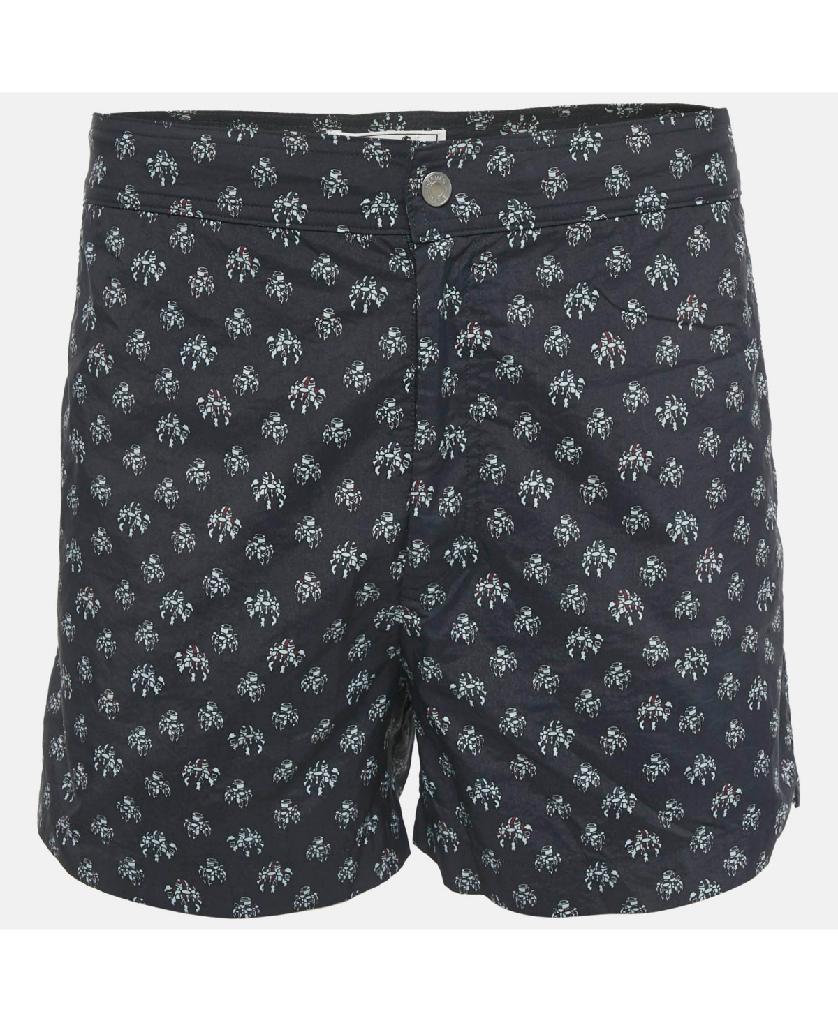 Click here for Pre-Owned Hermes Mens Navy Blue Printed Nylon Swim... prices