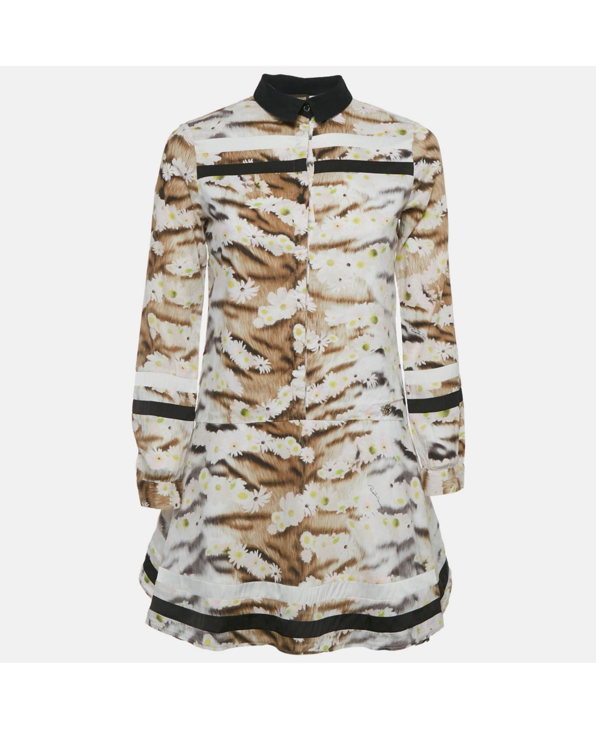 Click here for Pre-Owned Roberto Cavalli Womens Brown Floral Prin... prices